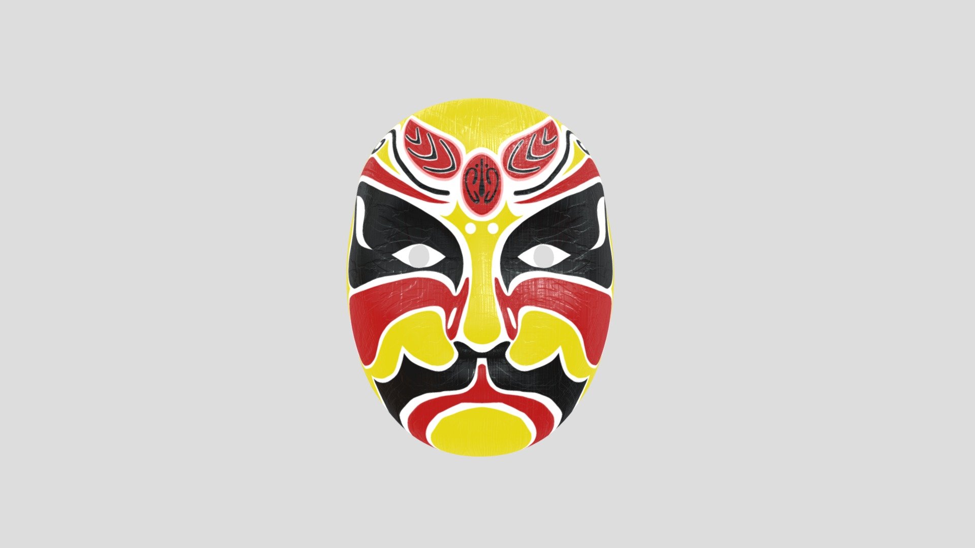 Chinese Opera Mask - 3D model by amsiu [b1084bc] - Sketchfab