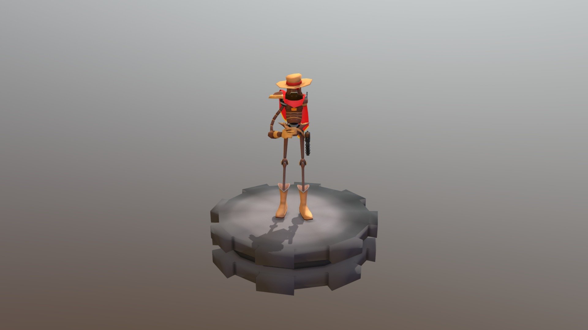 Clint - Cowboy Robot - 3D model by Gabriel Horacio (@GabShow) [b108c55 ...