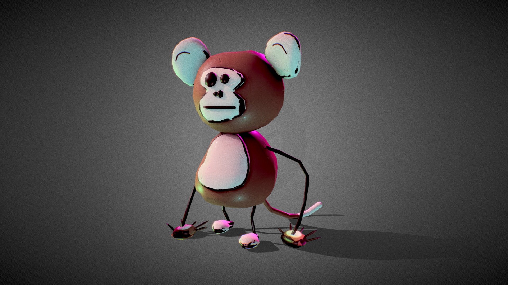 [ANIMATION] Monkey drawn by a kid - Buy Royalty Free 3D model by Alex ...