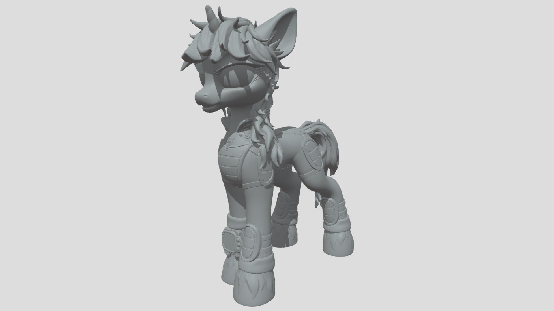 Blackjack pony (mane) [Fallout: Equestria] - Download Free 3D model by ...