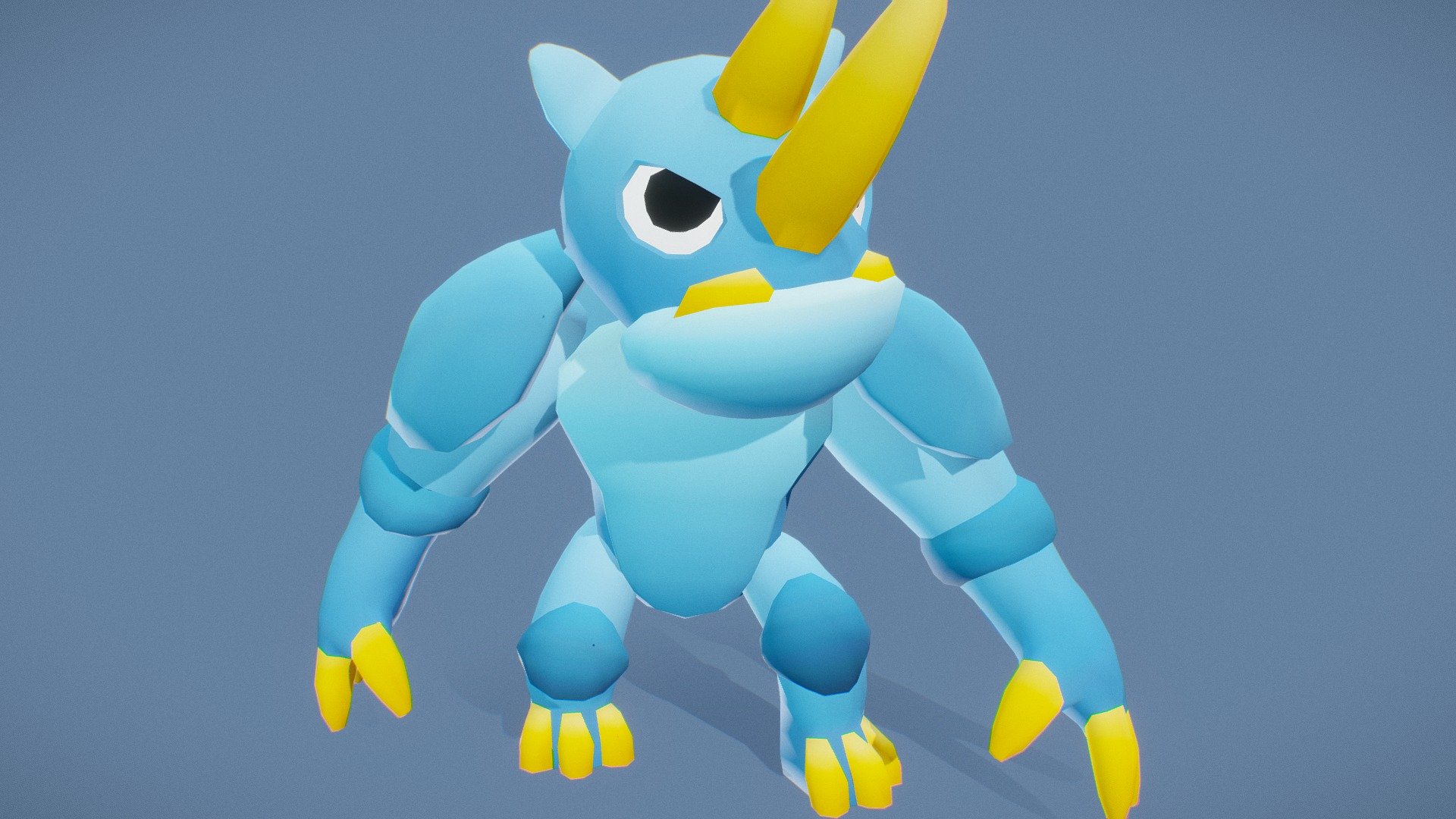Cartoon Characters - Big Bluerock Warrior - Buy Royalty Free 3D model ...