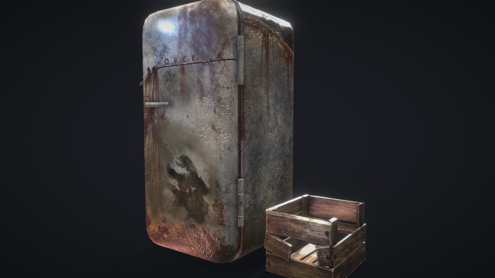 Stylized Fridge and Box - 3D model by kysylychak [b1169a2] - Sketchfab