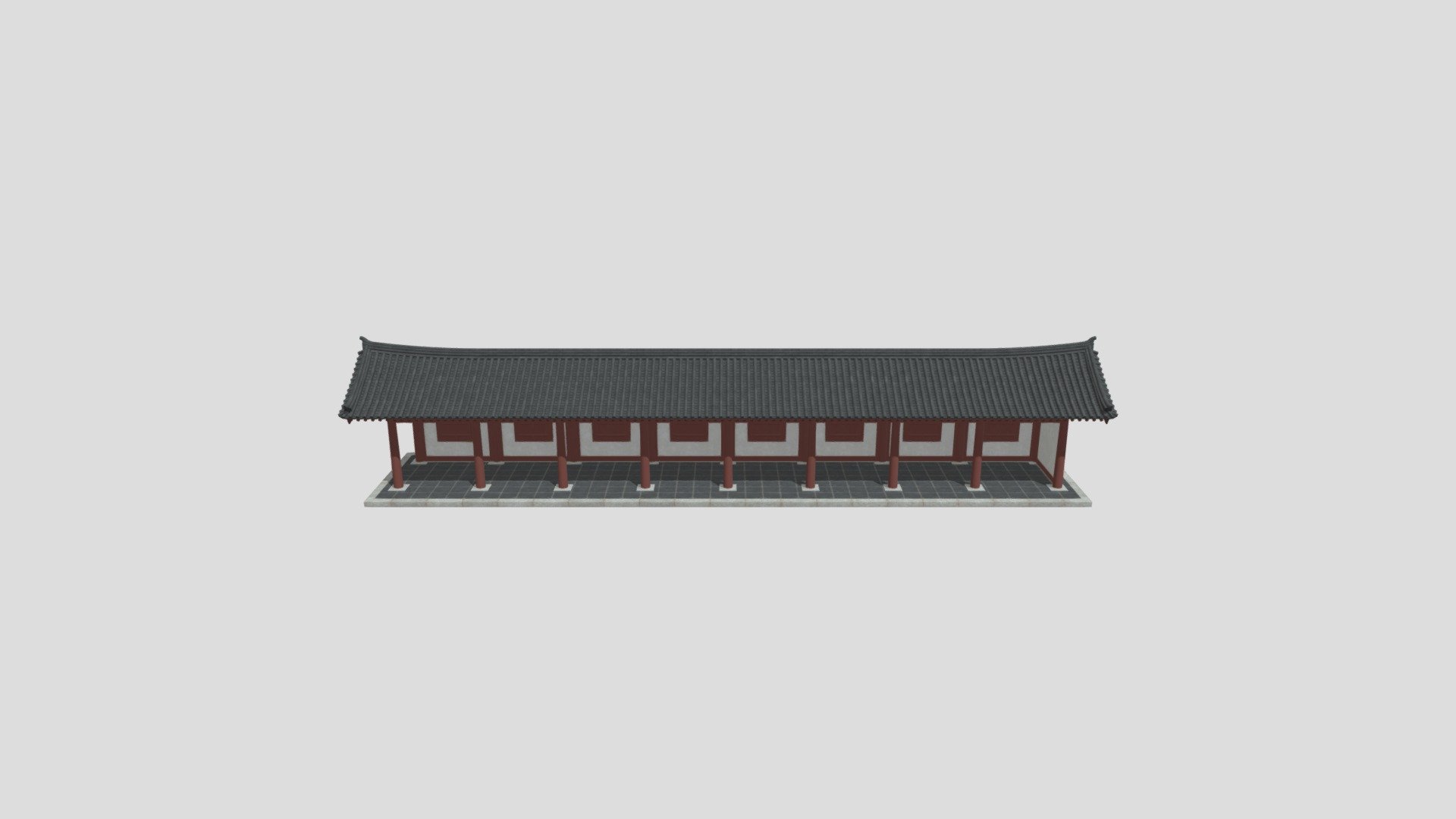 South Side of the West Corridor, Temple Site V02 - Download Free 3D ...