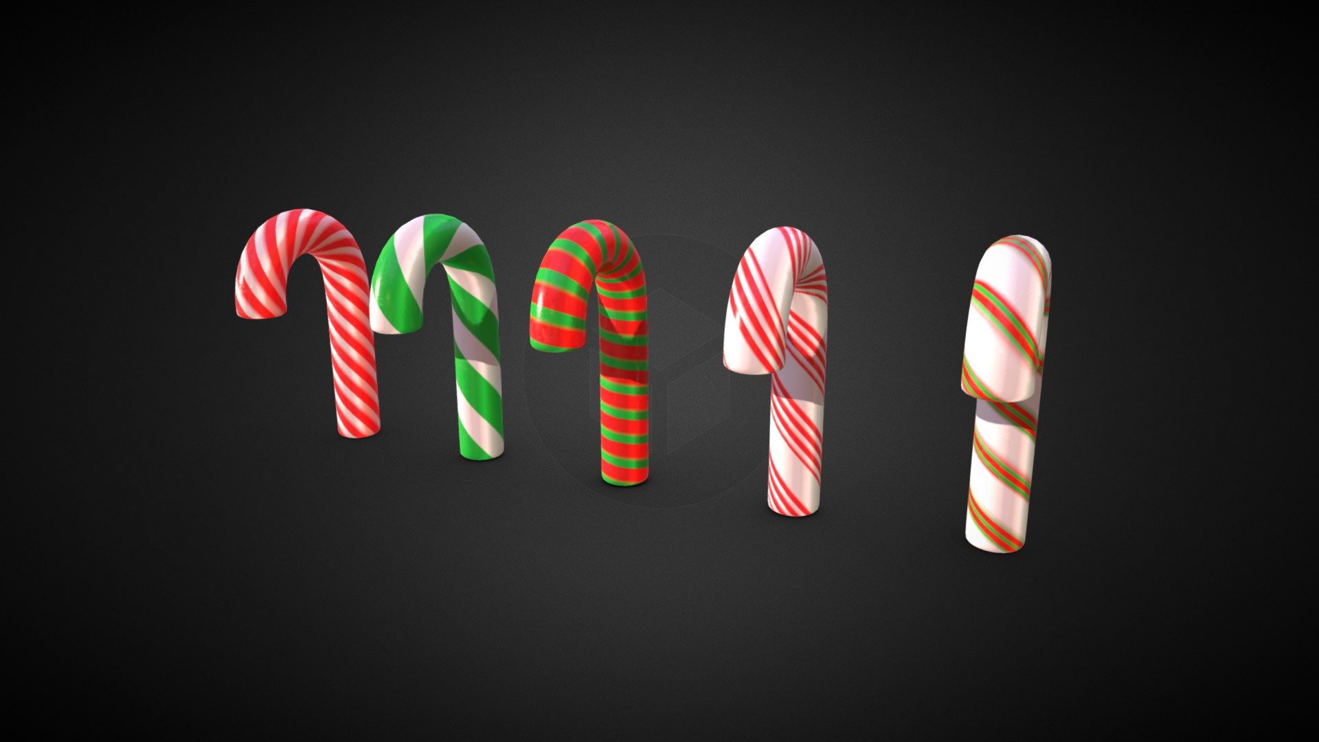 Stylized Candy Canes - Buy Royalty Free 3D model by Bacontaco [b11f10e ...