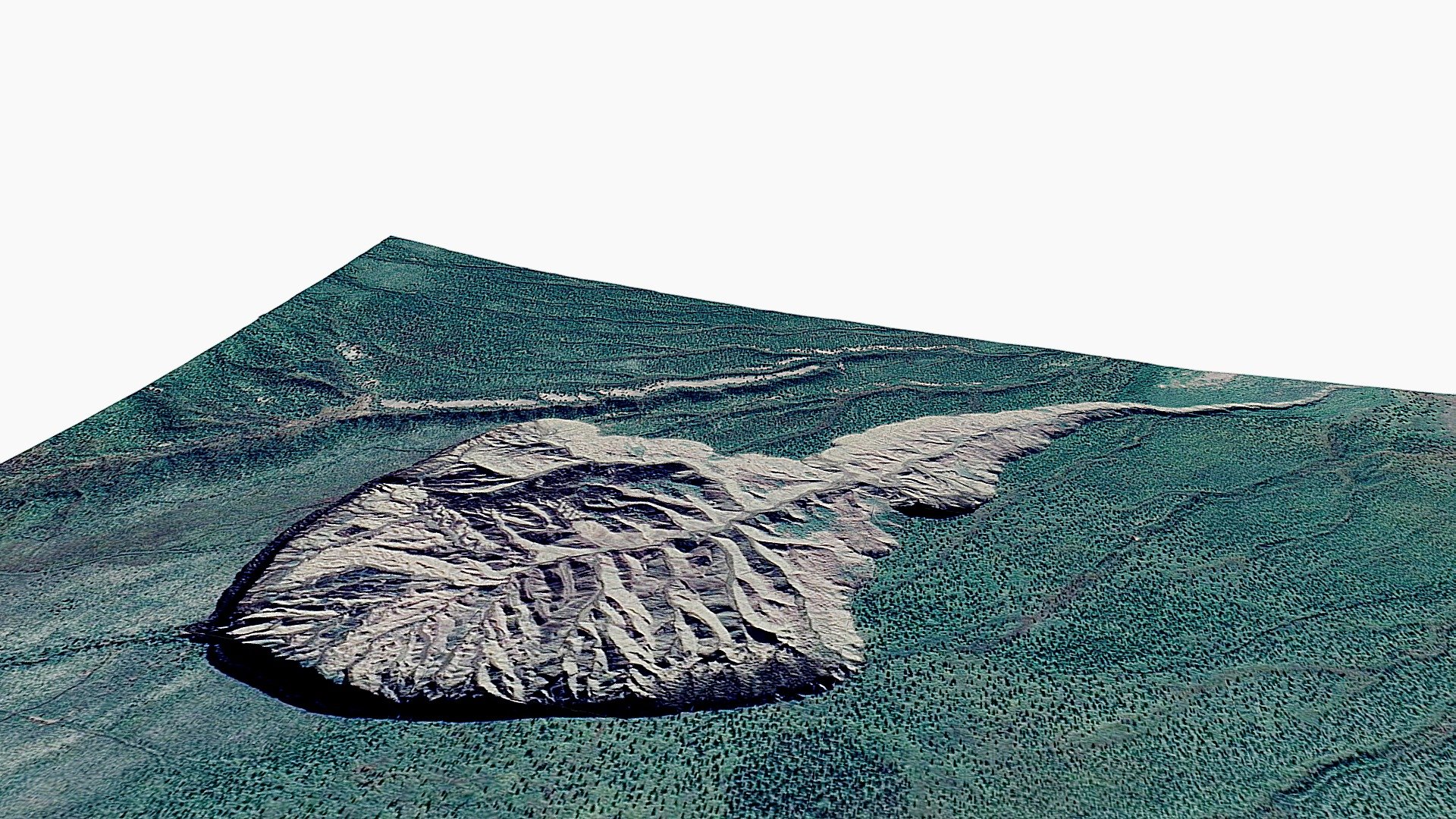 Batagaika crater,fossil,depression,map - 3D model by SENSIET (@asensio ...