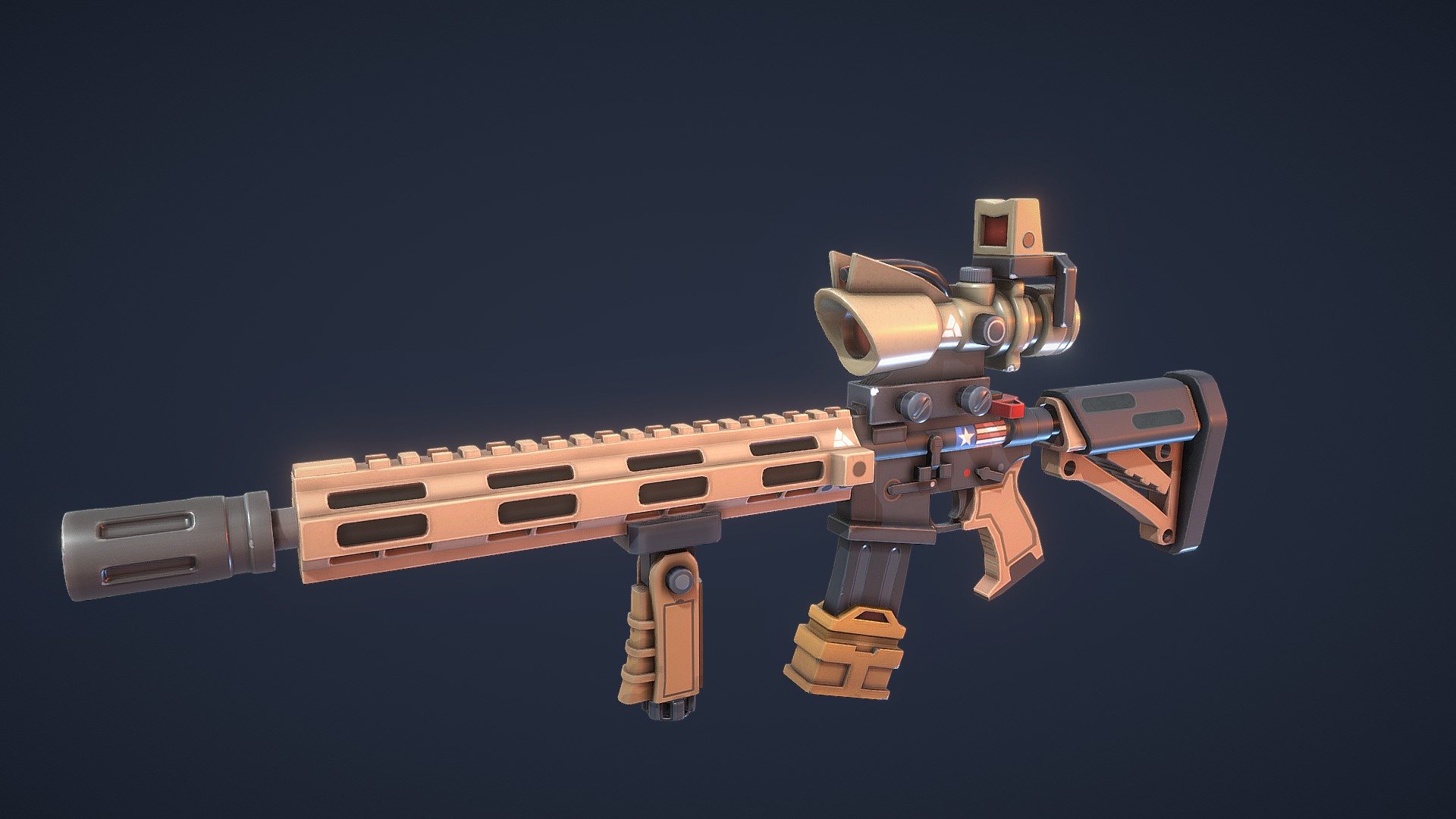 Stylized-M4A1 - Download Free 3D model by JuanS. [b126936] - Sketchfab