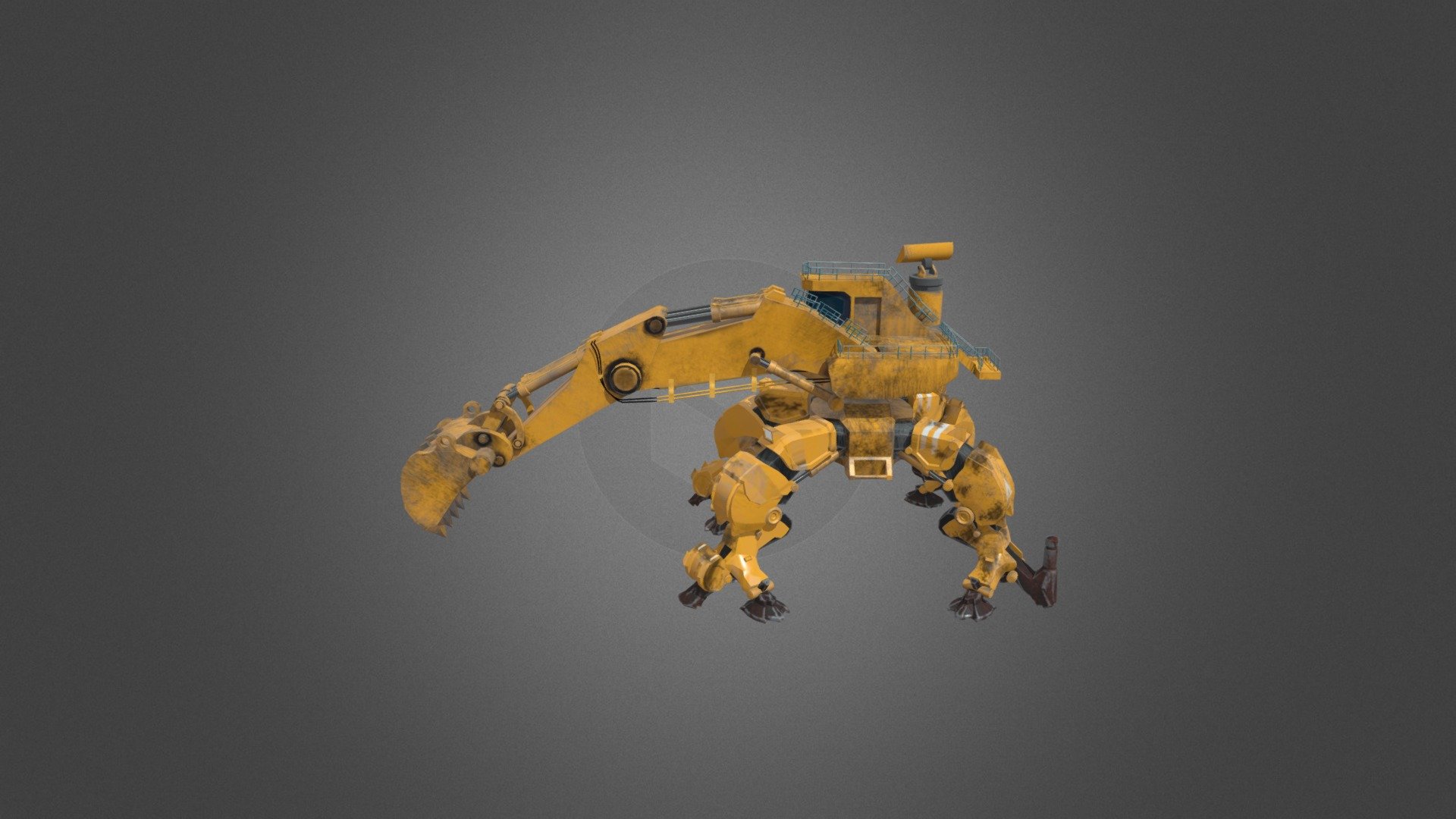 Robotic Excavator - 3D model by Sarath Babu D (@sarath-babu-d) [b12d340 ...