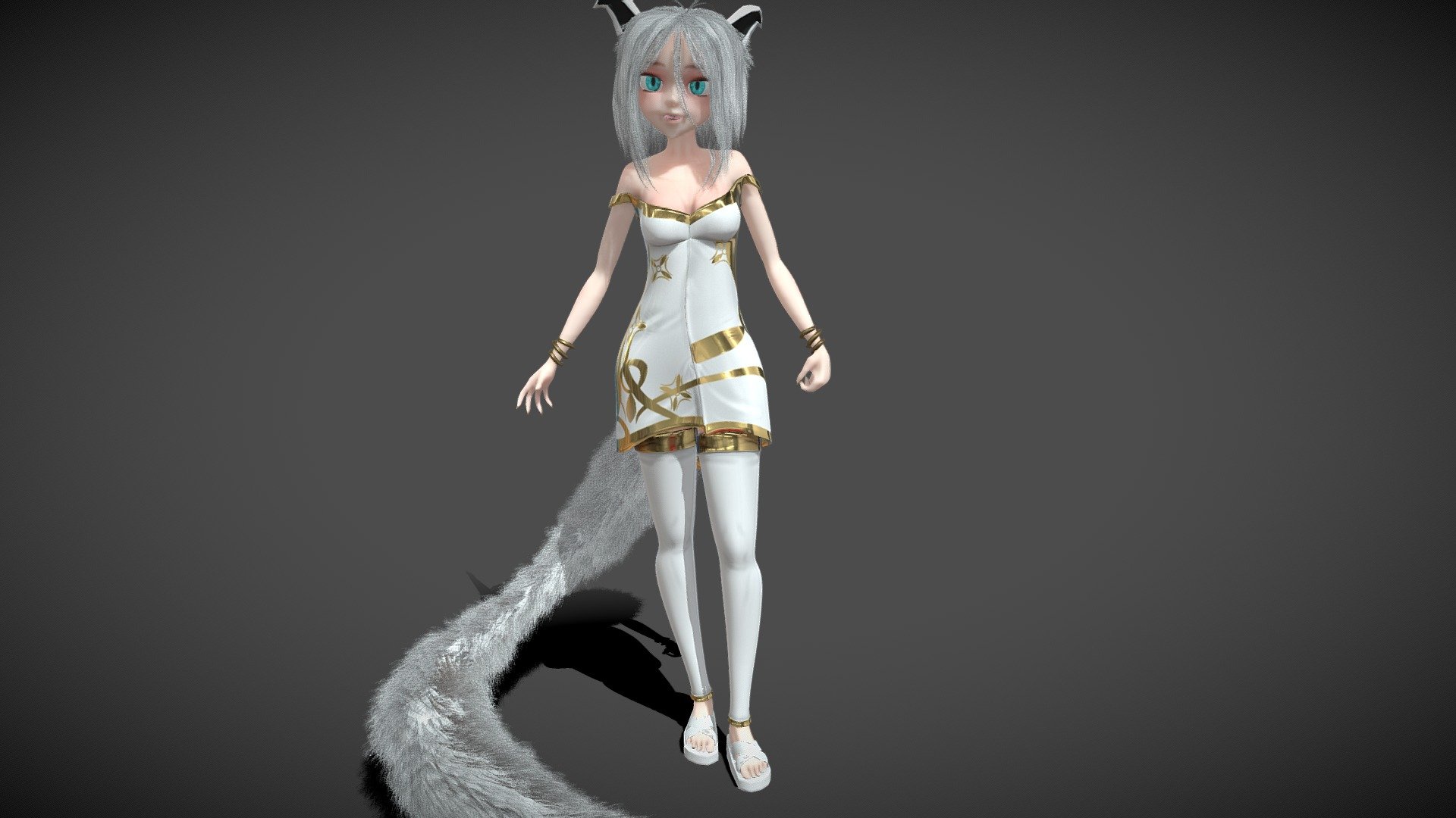 Fox Girl Cartoon_V2 - Buy Royalty Free 3D model by 3D Figures ...