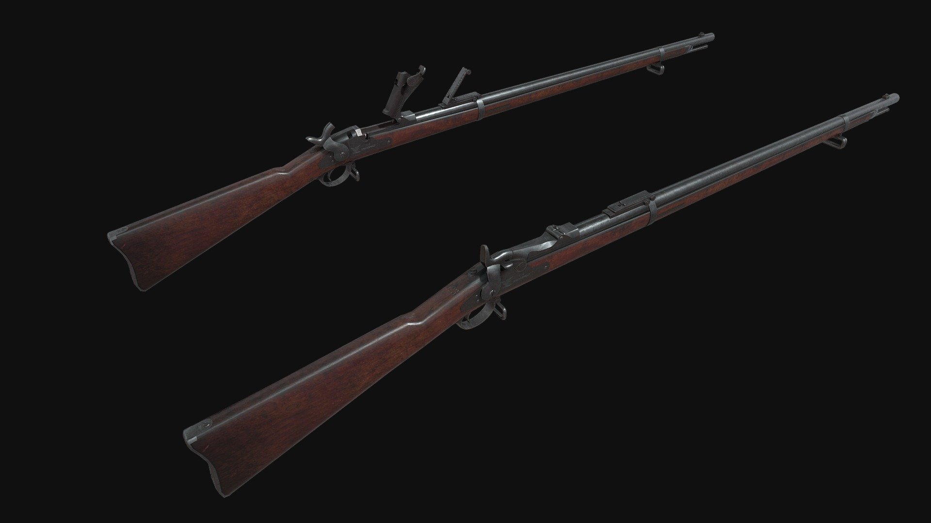 Springfield Trapdoor 1884 - Buy Royalty Free 3D model by OldRepublic ...