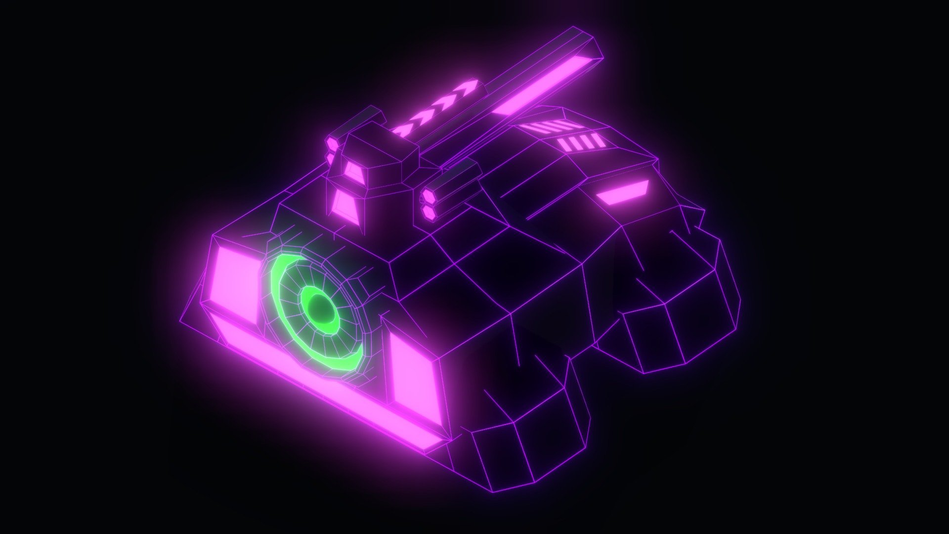 Sci-Fi Tron Style Tank - Download Free 3D model by iLoveYourFace ...