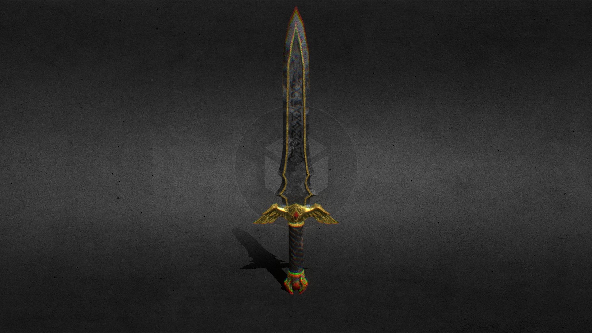 MARBLE RUNIC SWORD - 3D model by xxxunyang [b133386] - Sketchfab
