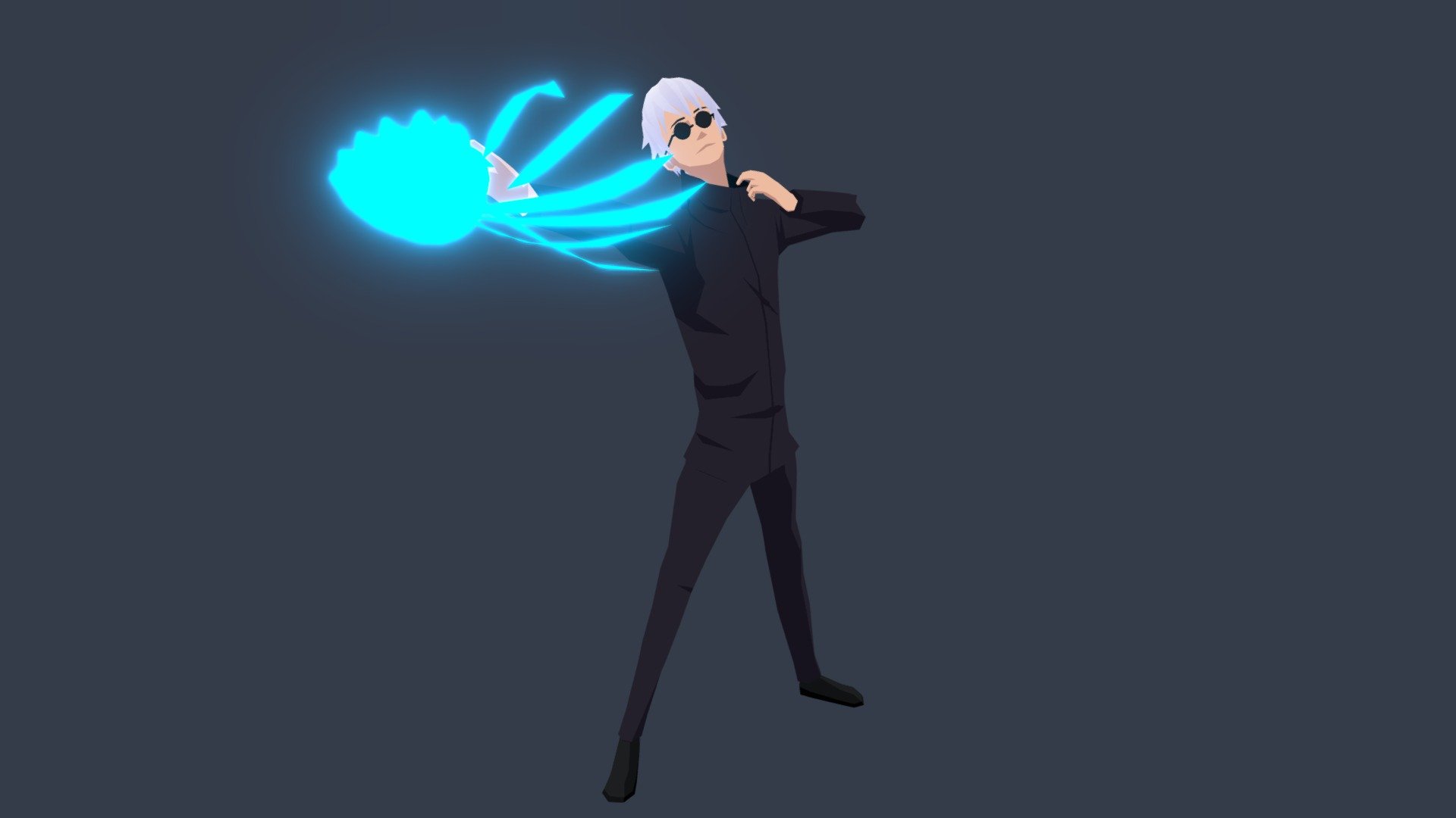 Gojo Low poly Rigged - 3D model by dristi.blend [b1363d7] - Sketchfab