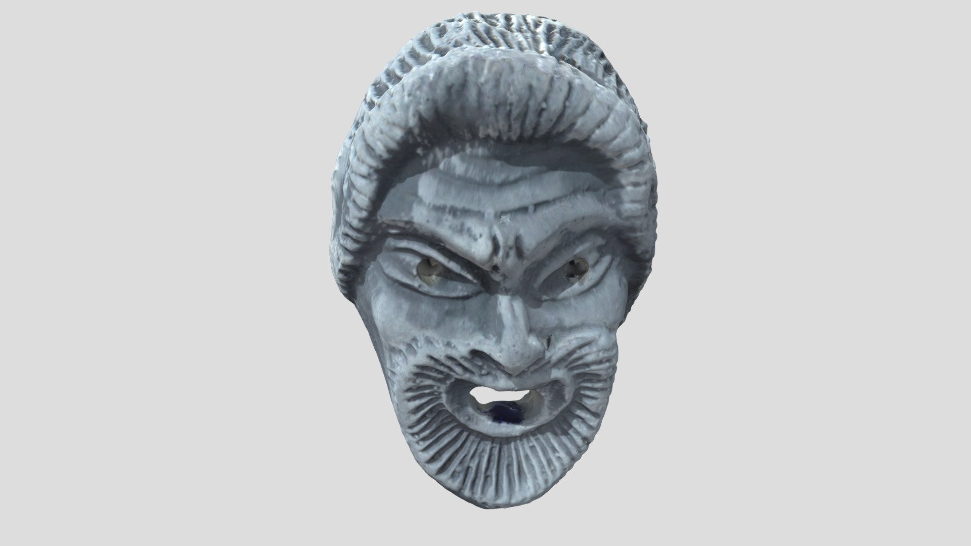 Greek mask B - 3D model by Aberdeen City Libraries ...
