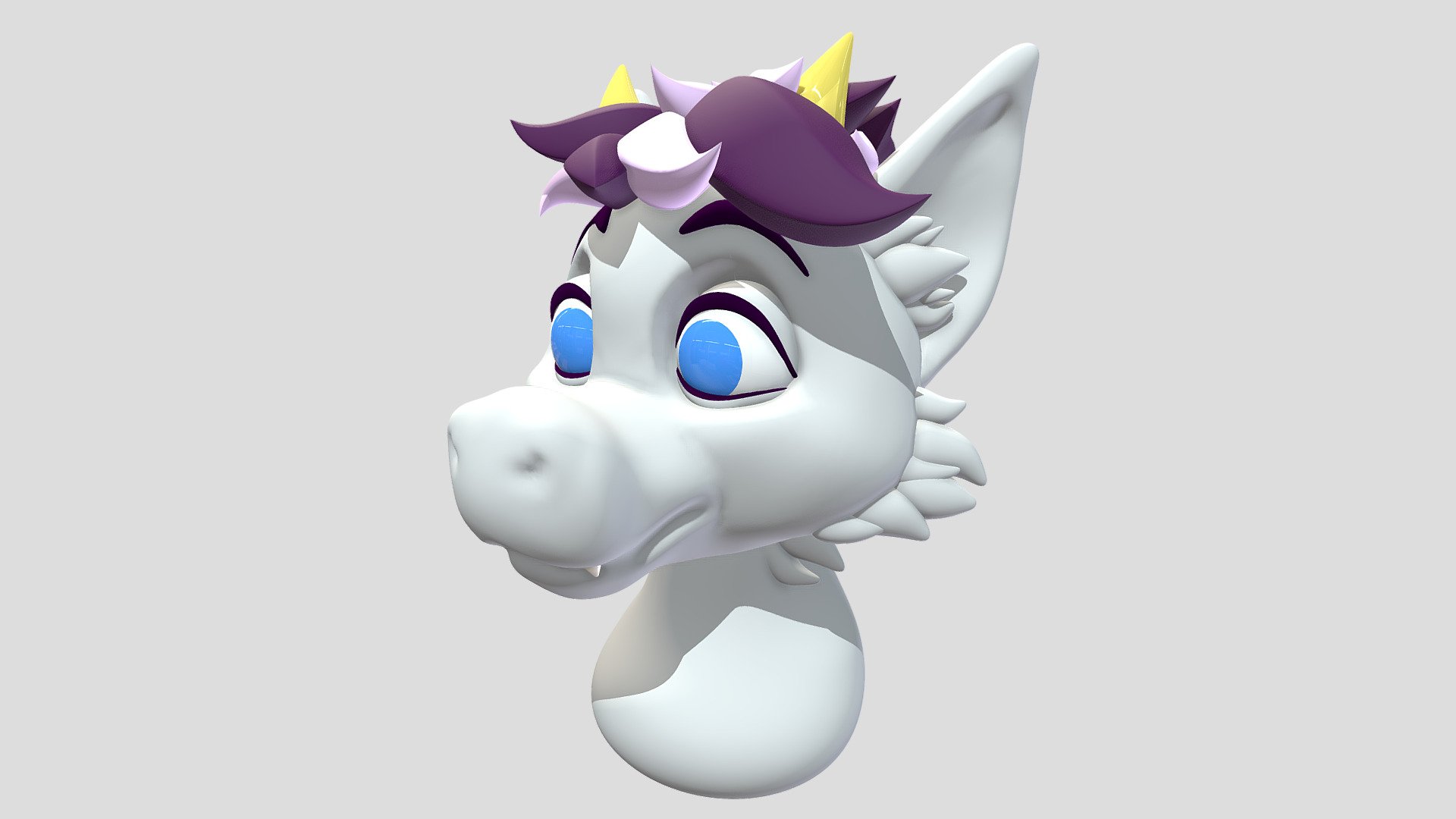 Fluffy dragon bust - 3D model by birdbotbleeps [b13be33] - Sketchfab