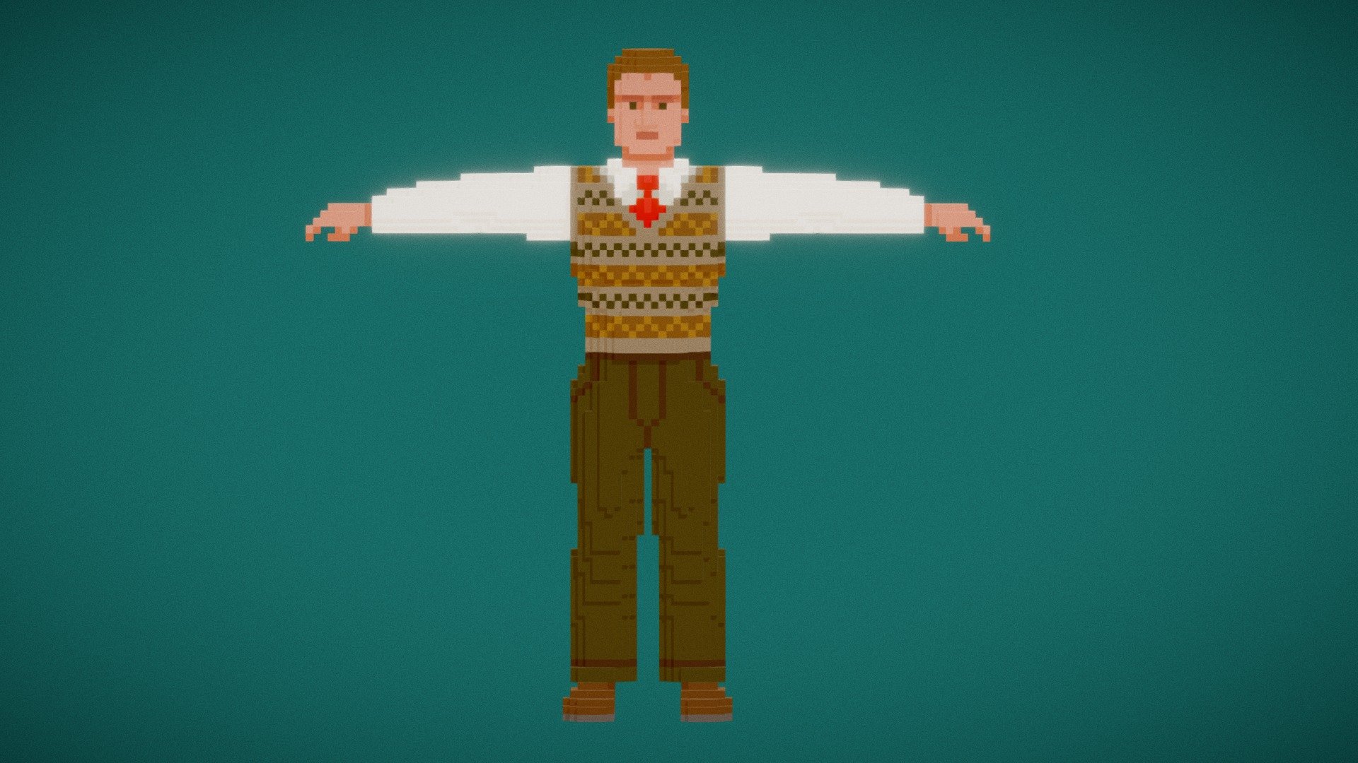 Voxel Man v2 - 3D model by TShahan [b13e453] - Sketchfab
