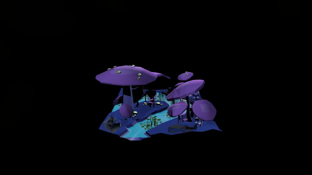 Low Poly Mushroom Forest - 3D model by Otnaire (@azshura) [b1429fe ...