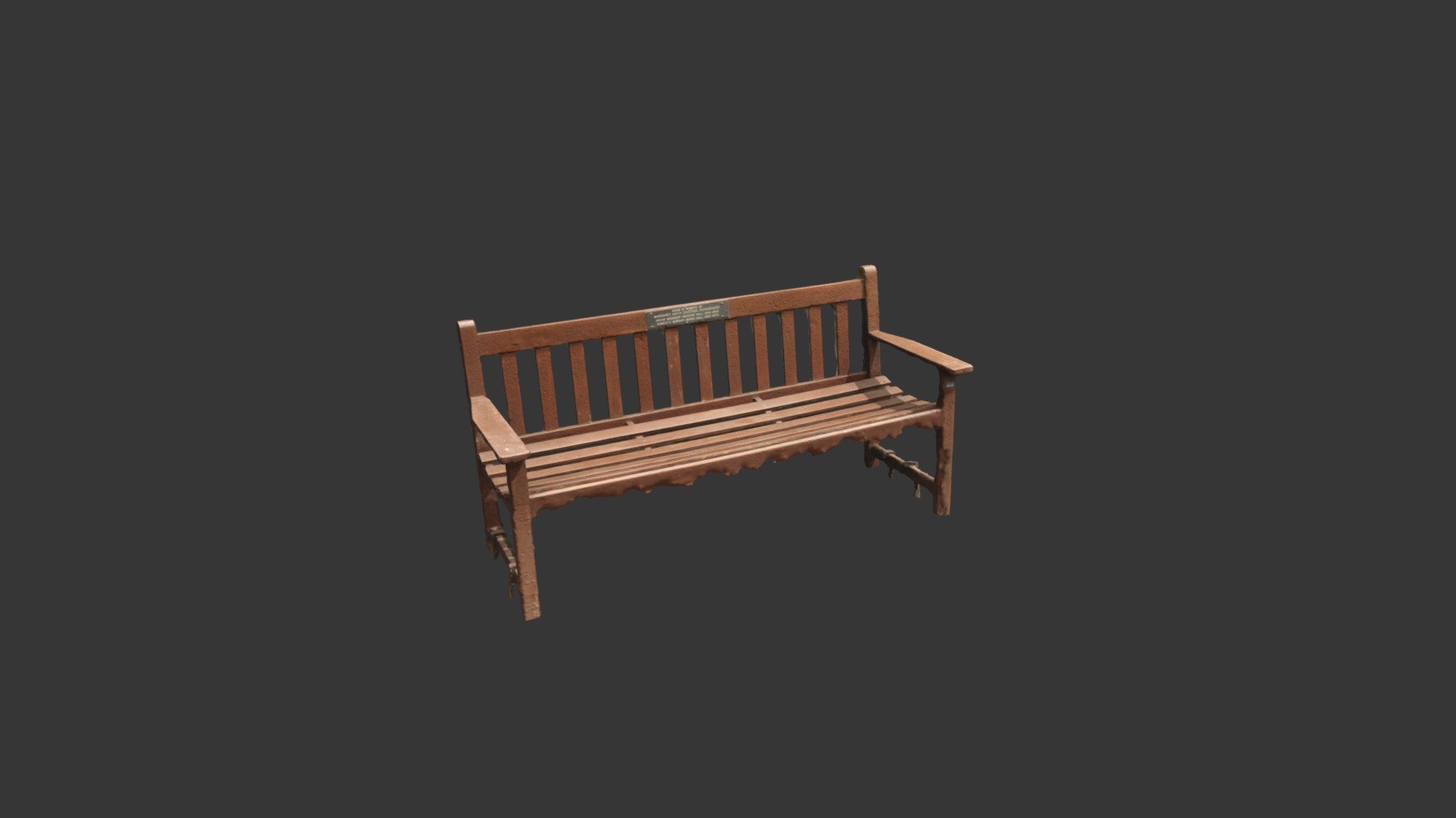 Bench - 3D model by e.reynolds2 [b14454b] - Sketchfab
