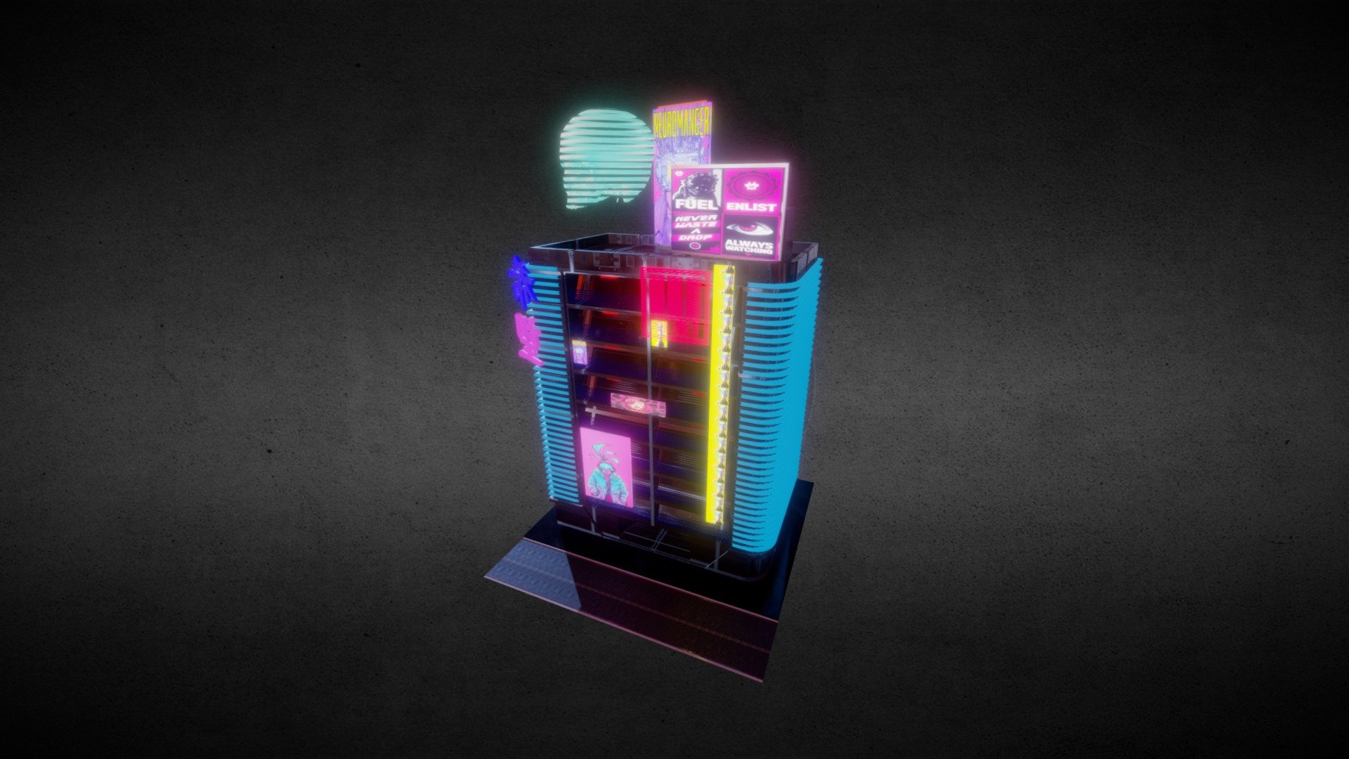 cyber building - 3D model by Rafael Morais (@rafaelspace) [b14920c ...