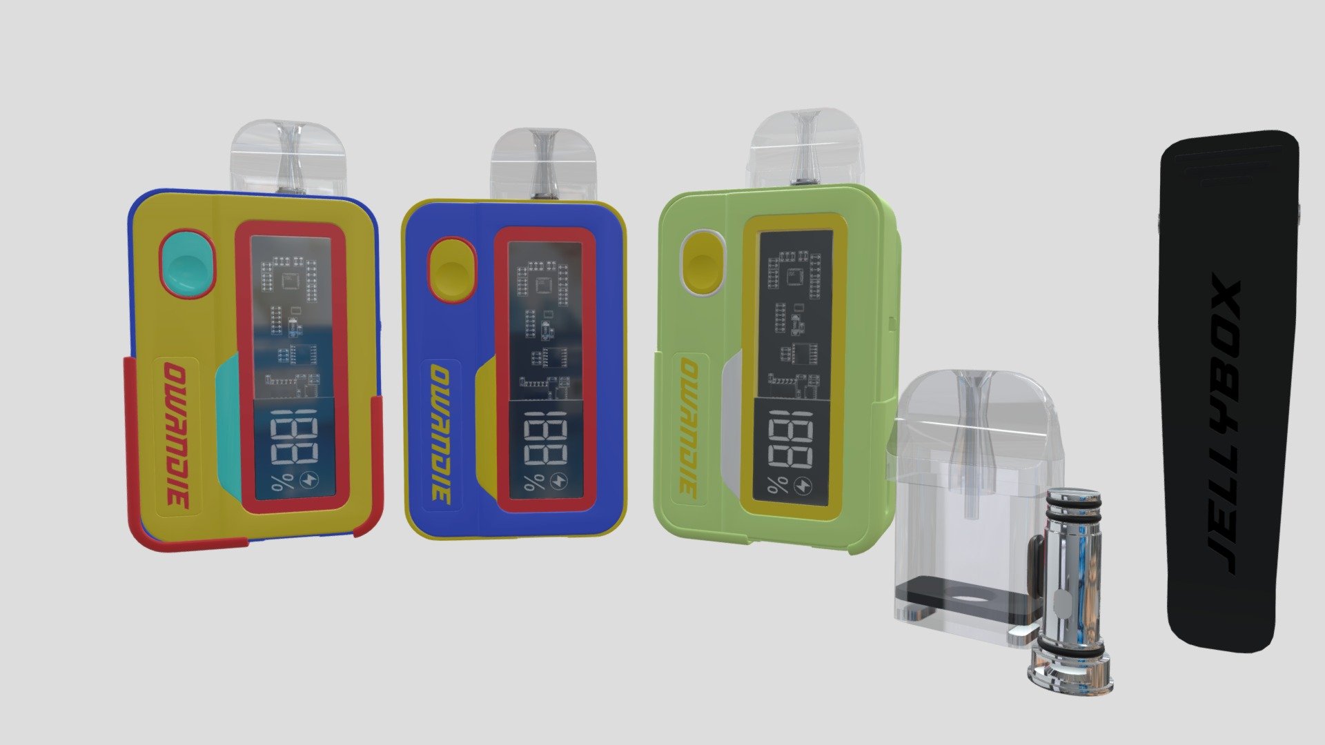 Jellybox XS vape - Download Free 3D model by owandie [b14bcb6] - Sketchfab