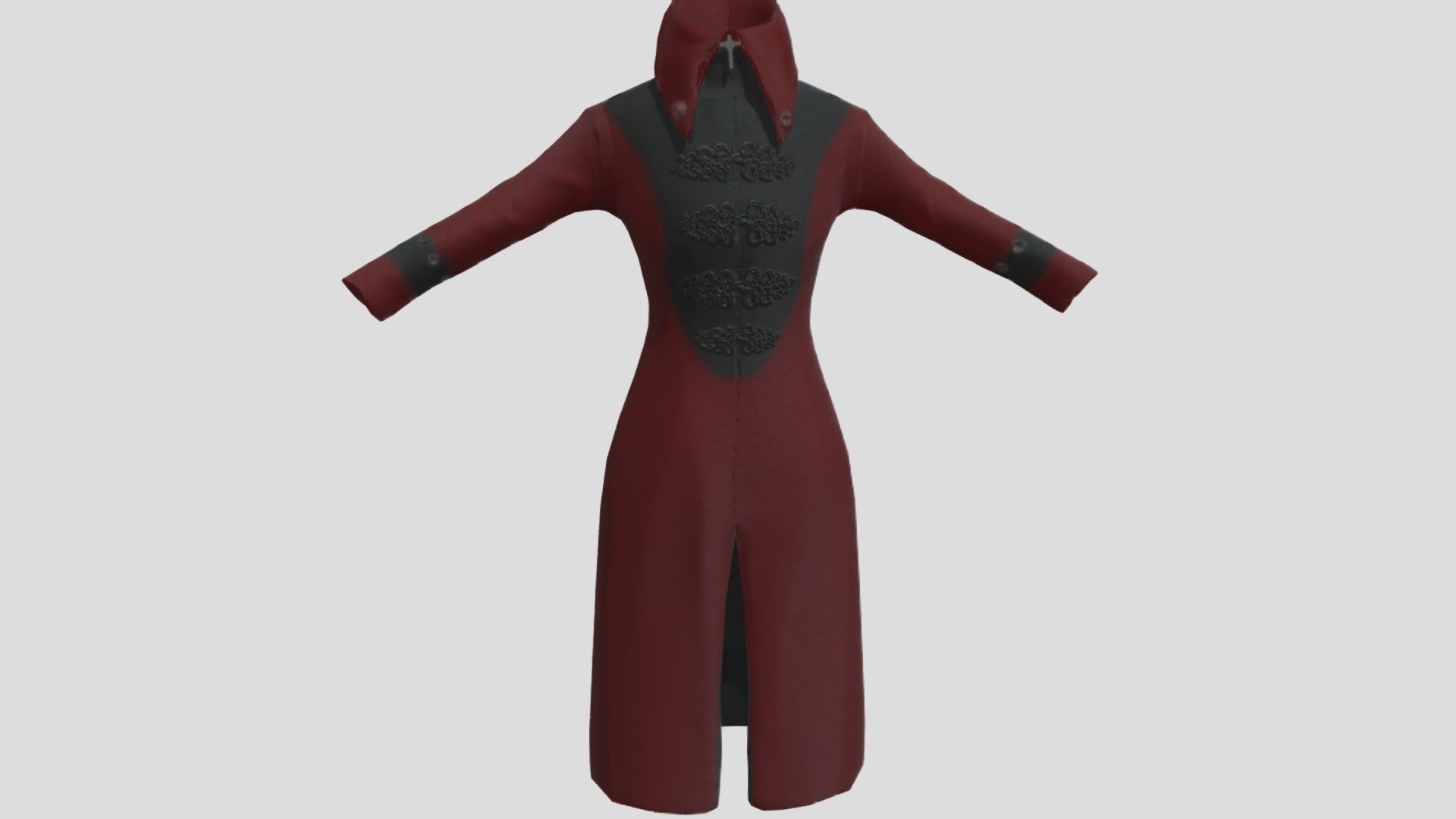 Gothic Red Coat - 3D model by Shaurbox [b14cd5f] - Sketchfab