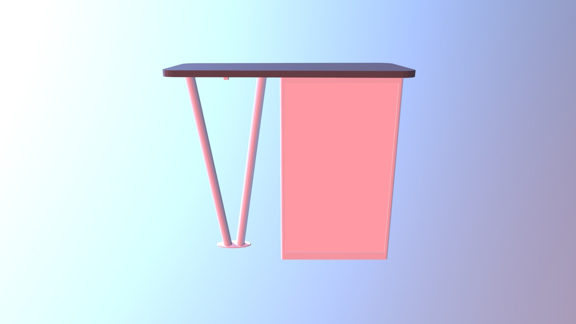 Linear Bold V-Leg Counter w/ Door & Graphic - 3D model by xyzDisplays ...