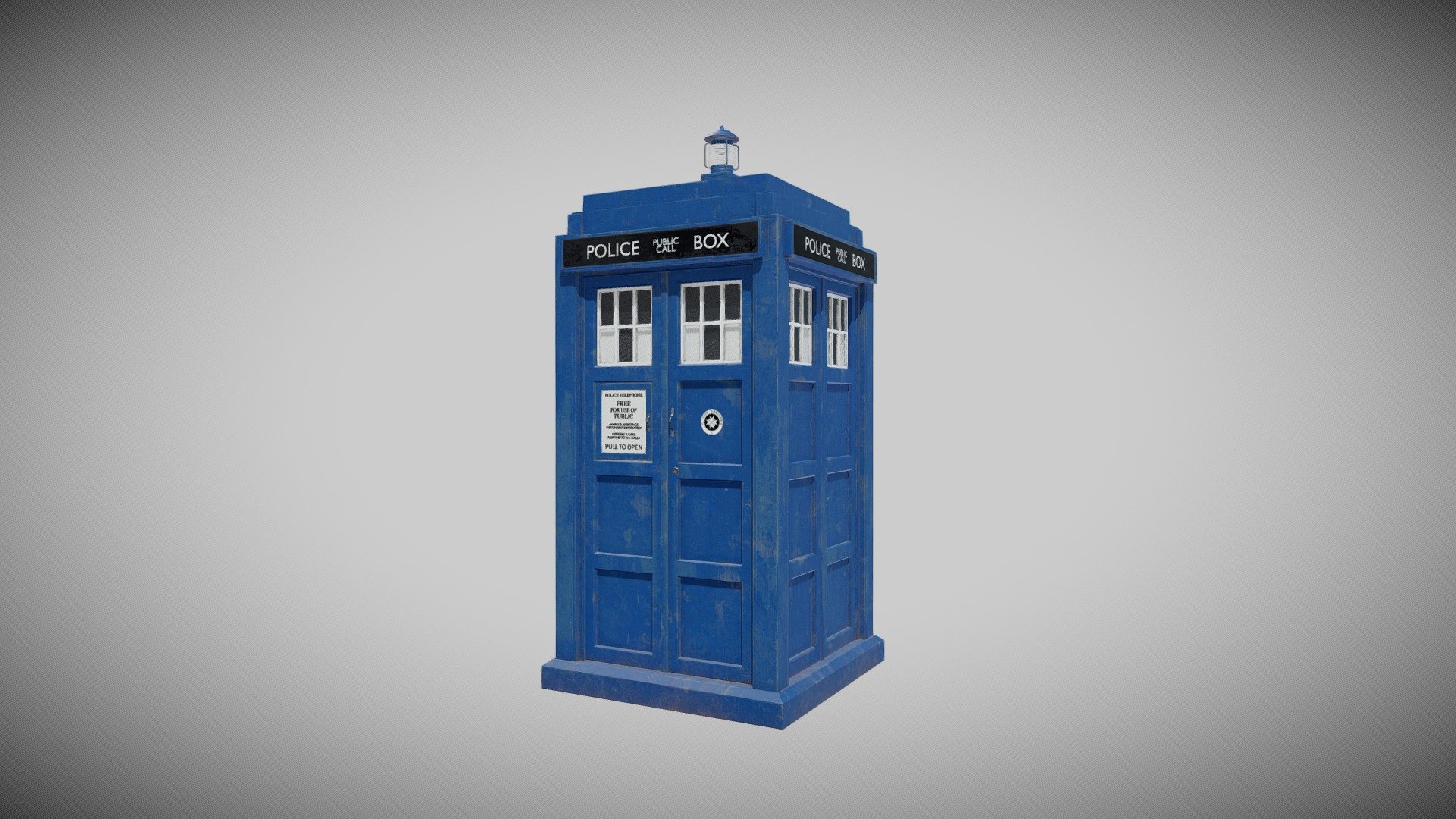 Photorealistic TARDIS Police Box (Doctor Who) - 3D model by VictorPL ...