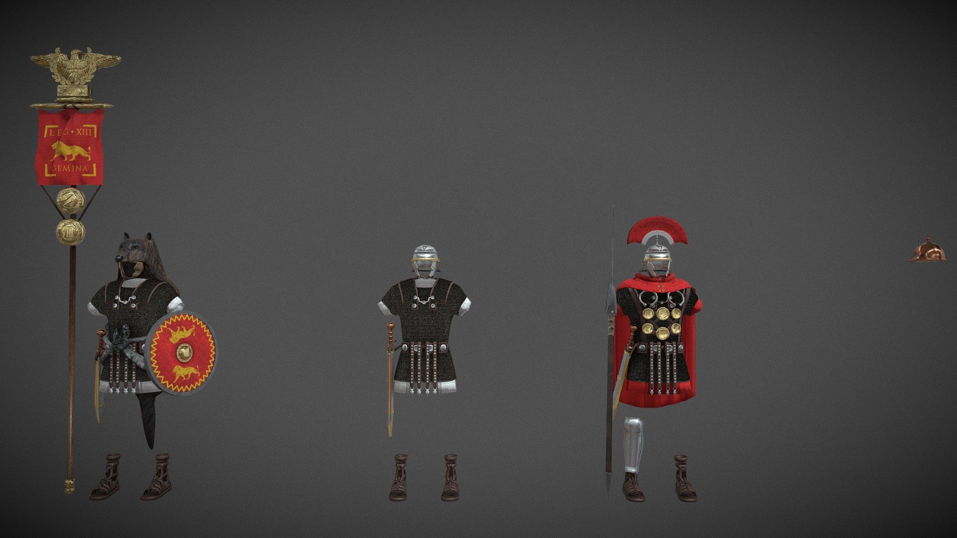 Roman Centurian Legionary Aquilifer Gear - Buy Royalty Free 3D model by ...