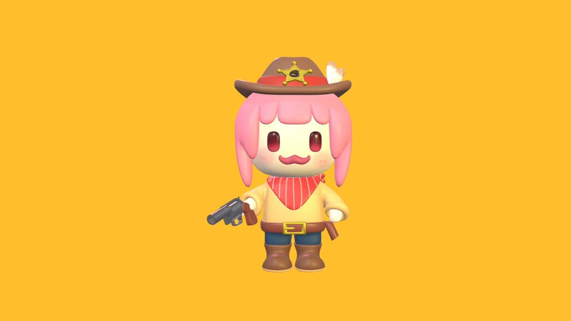 Sheriff Mori Calliope - Download Free 3D model by BunnyGame ...