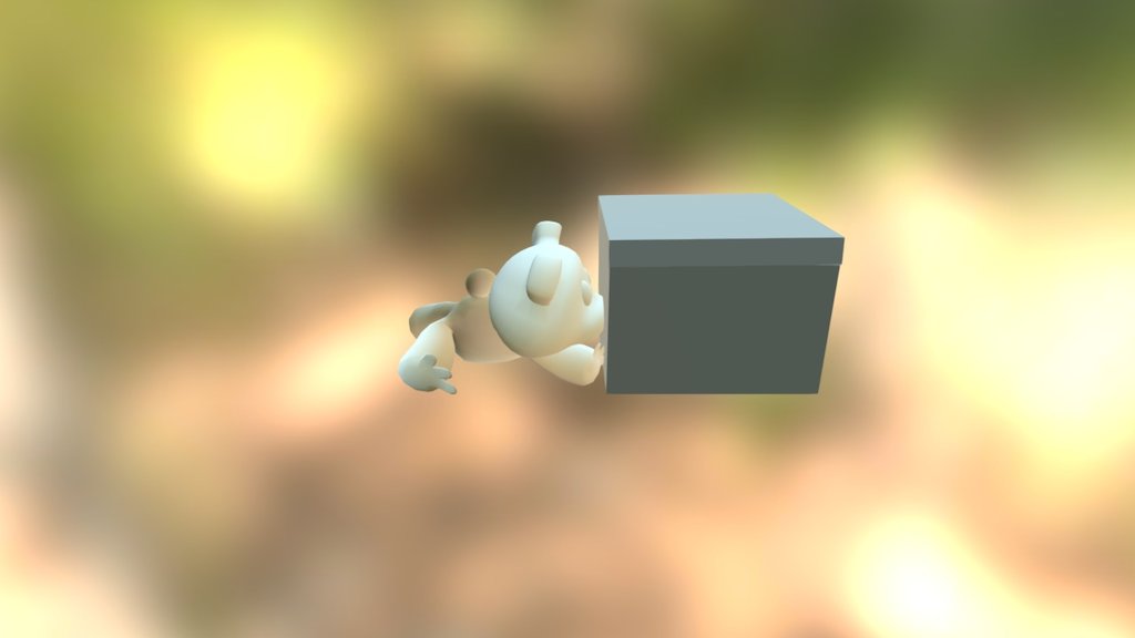 Bear And Box - 3D model by OliverTaggart [b15ab83] - Sketchfab