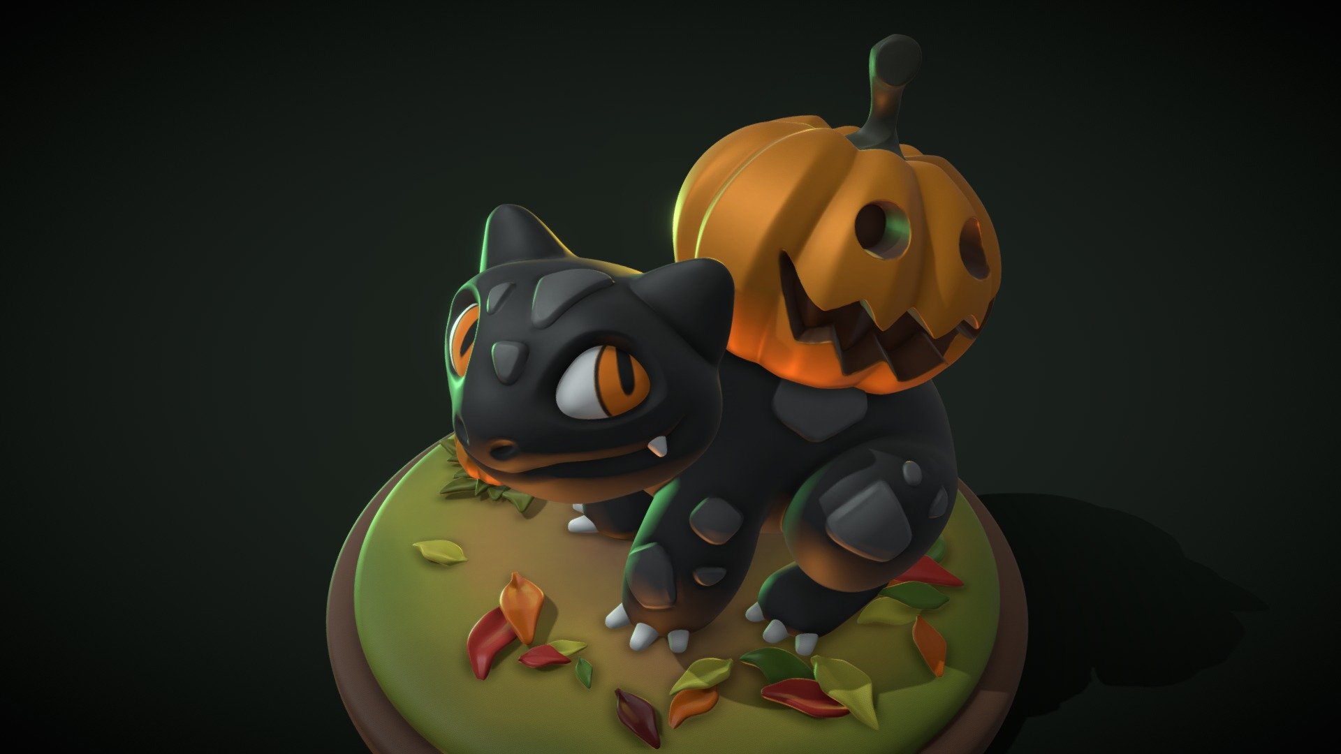 Pumpkasaur - Buy Royalty Free 3D model by Nikita De Ruysscher (@Nikita ...