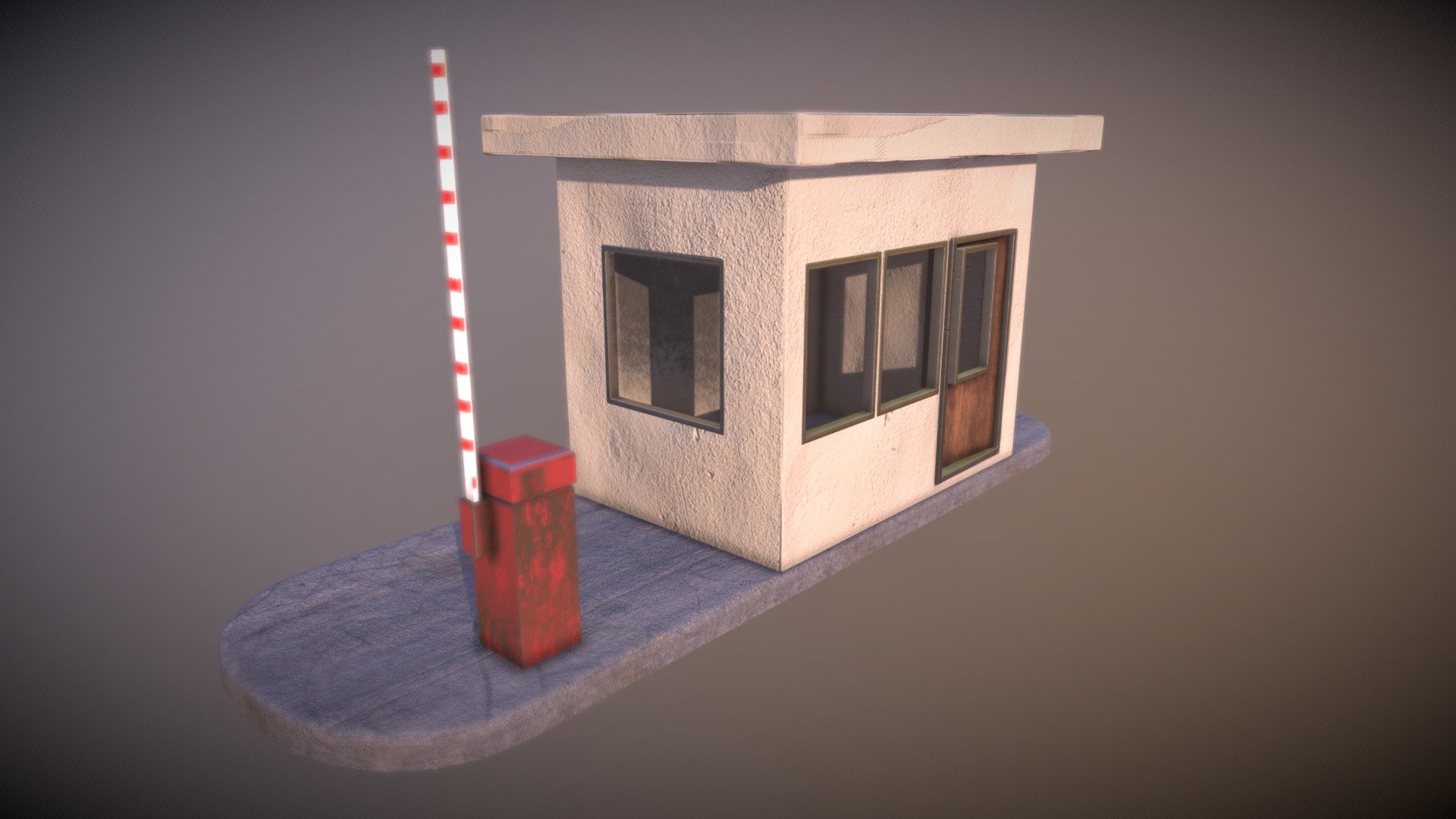 Security Booth / Cabina de seguridad - Download Free 3D model by ...
