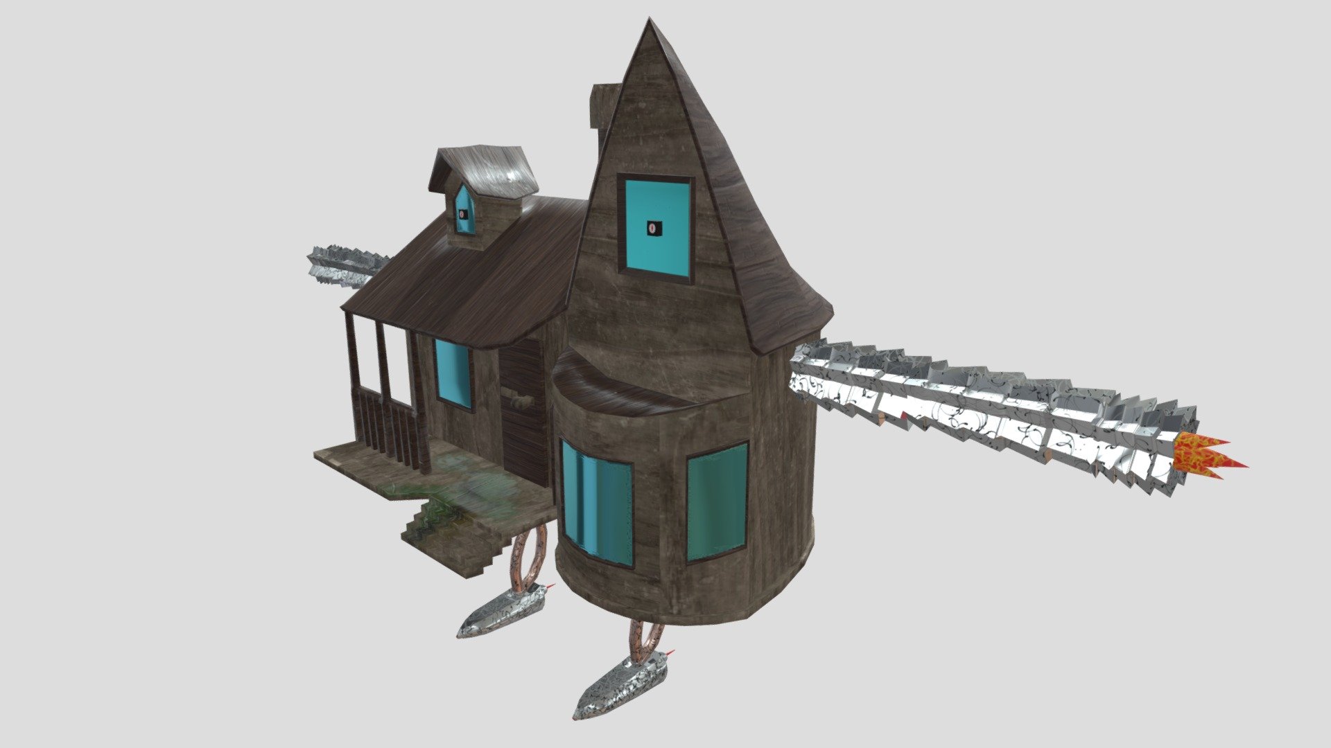 Flying House - 3D model by 432116 [b16108c] - Sketchfab