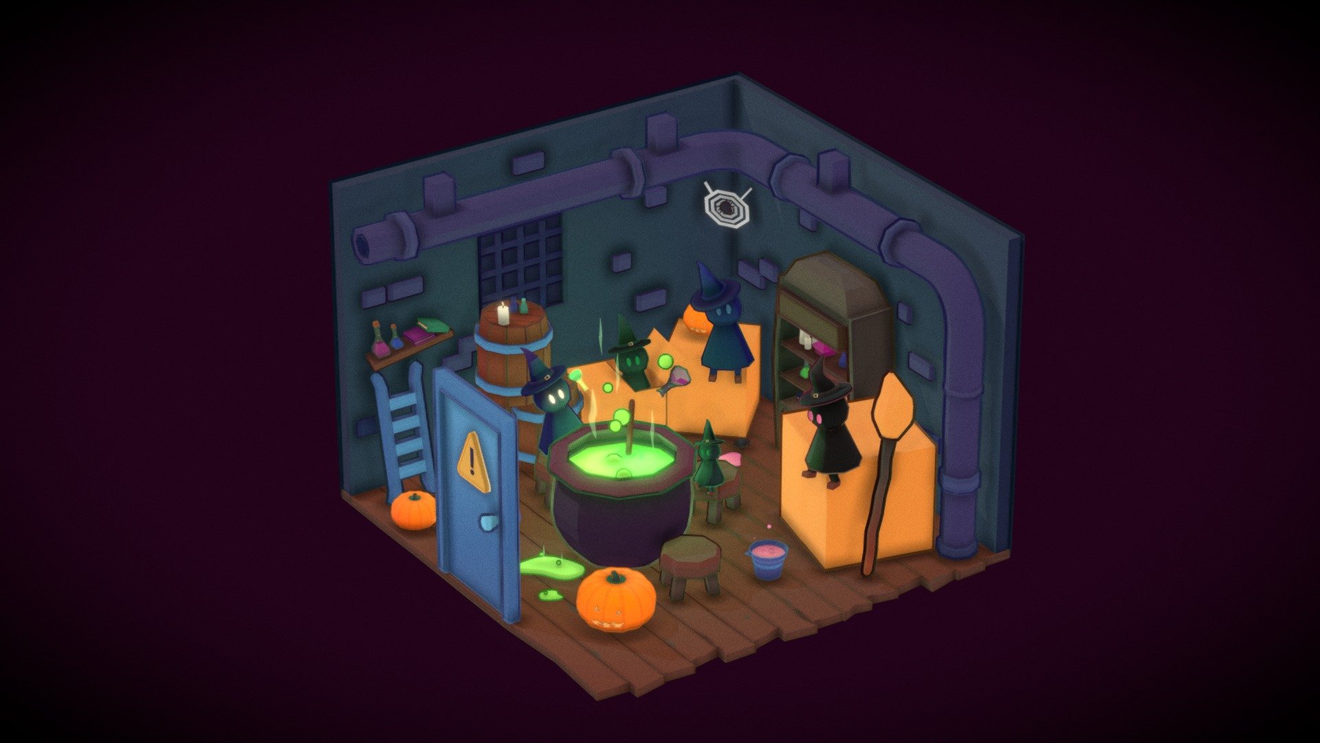 The Sneaky Janitor Witches - Download Free 3D model by Imad Hassan ...