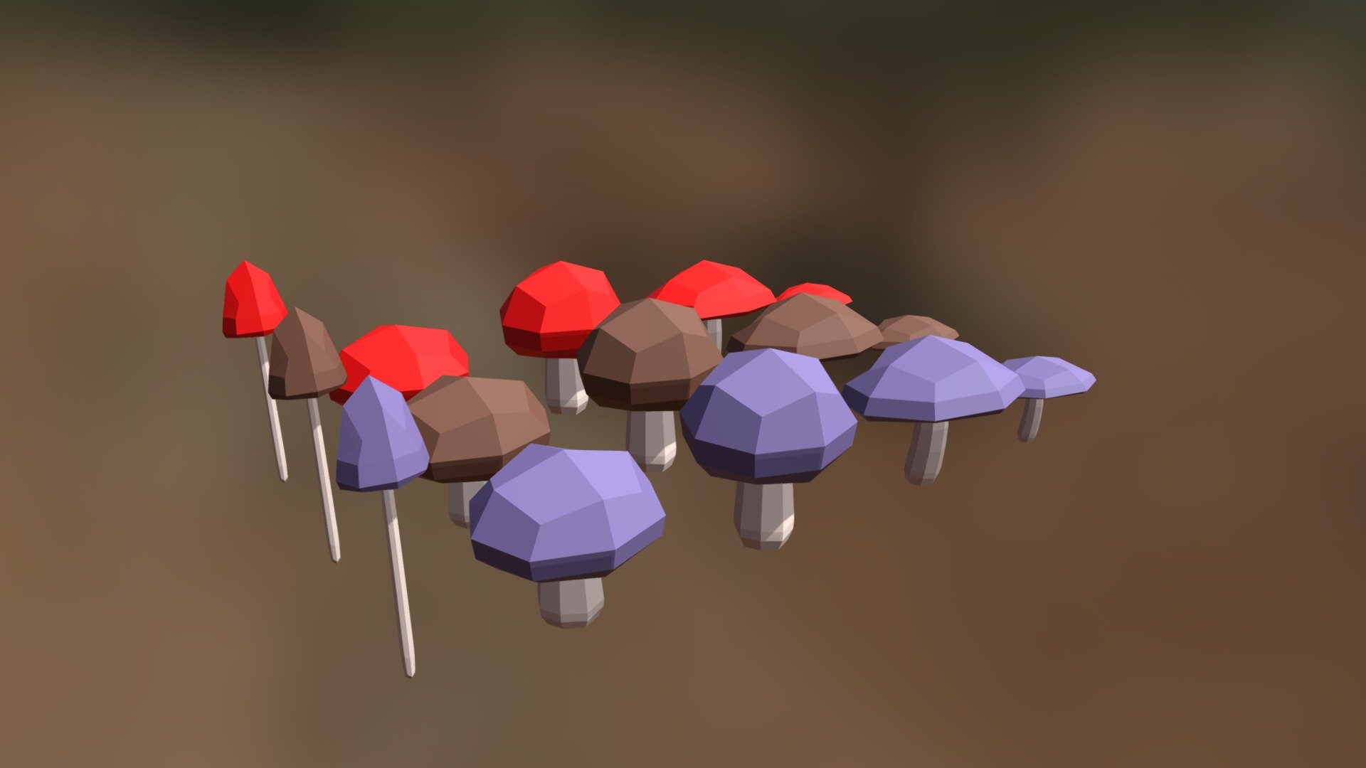 Low Poly Mushroom Assets - Download Free 3D model by CV (@1017590 ...