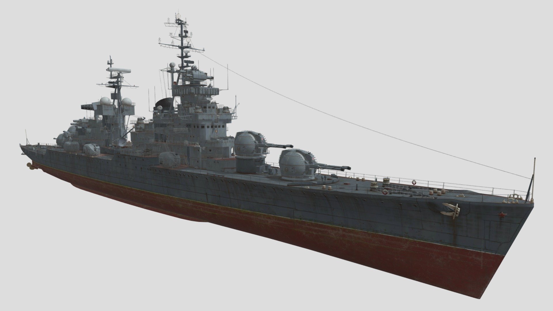 [AK203]USSR Navy Pr68-bis Cruiser Modernization - Download Free 3D ...