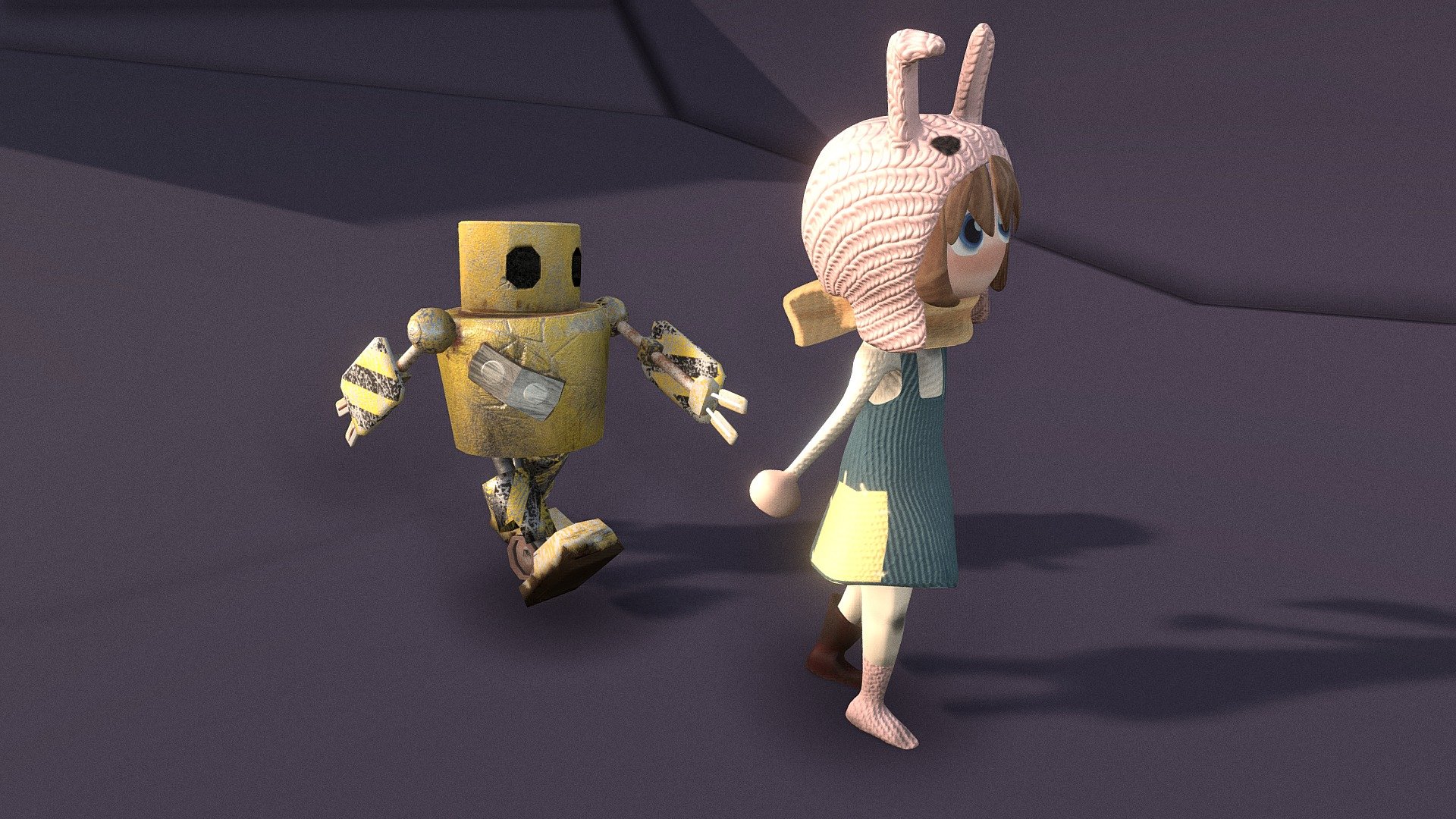 Robo and Bunny - 3D model by Griffin M (@GMmodels) [b1728de] - Sketchfab