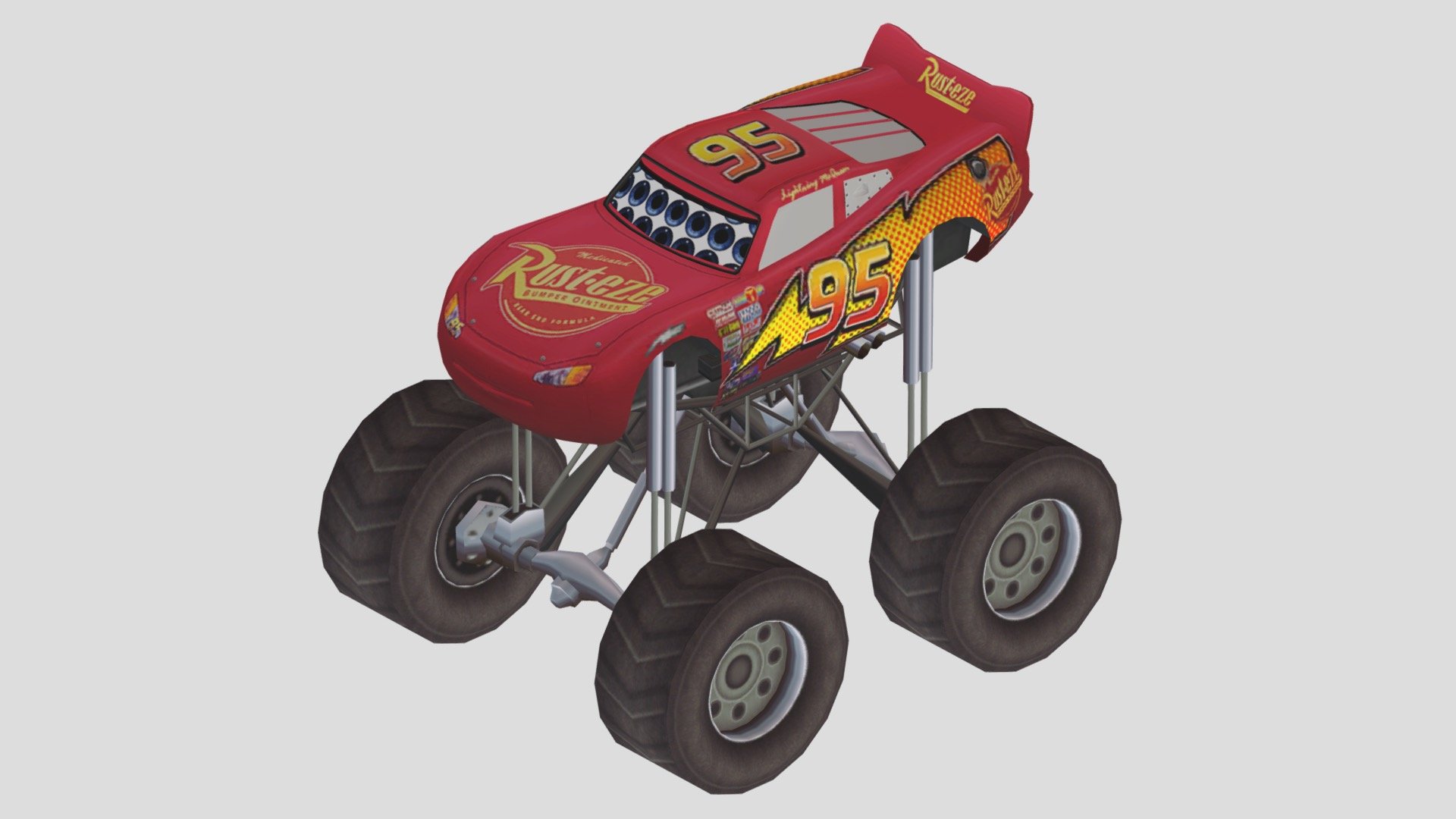 GameCube Cars - Monster McQueen - Download Free 3D model by SMF ...
