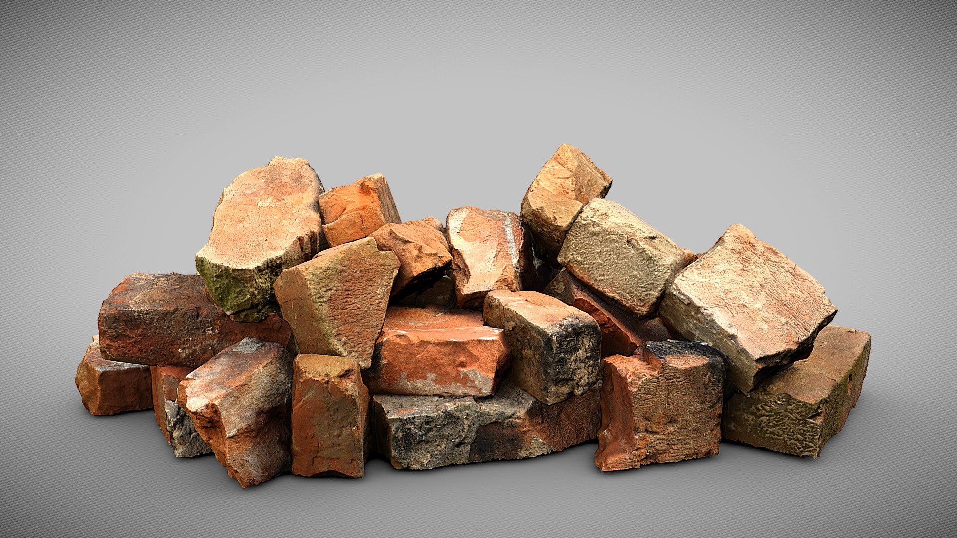 Old Bricks Piled Up - Buy Royalty Free 3D model by Foto Retina (@ferret ...