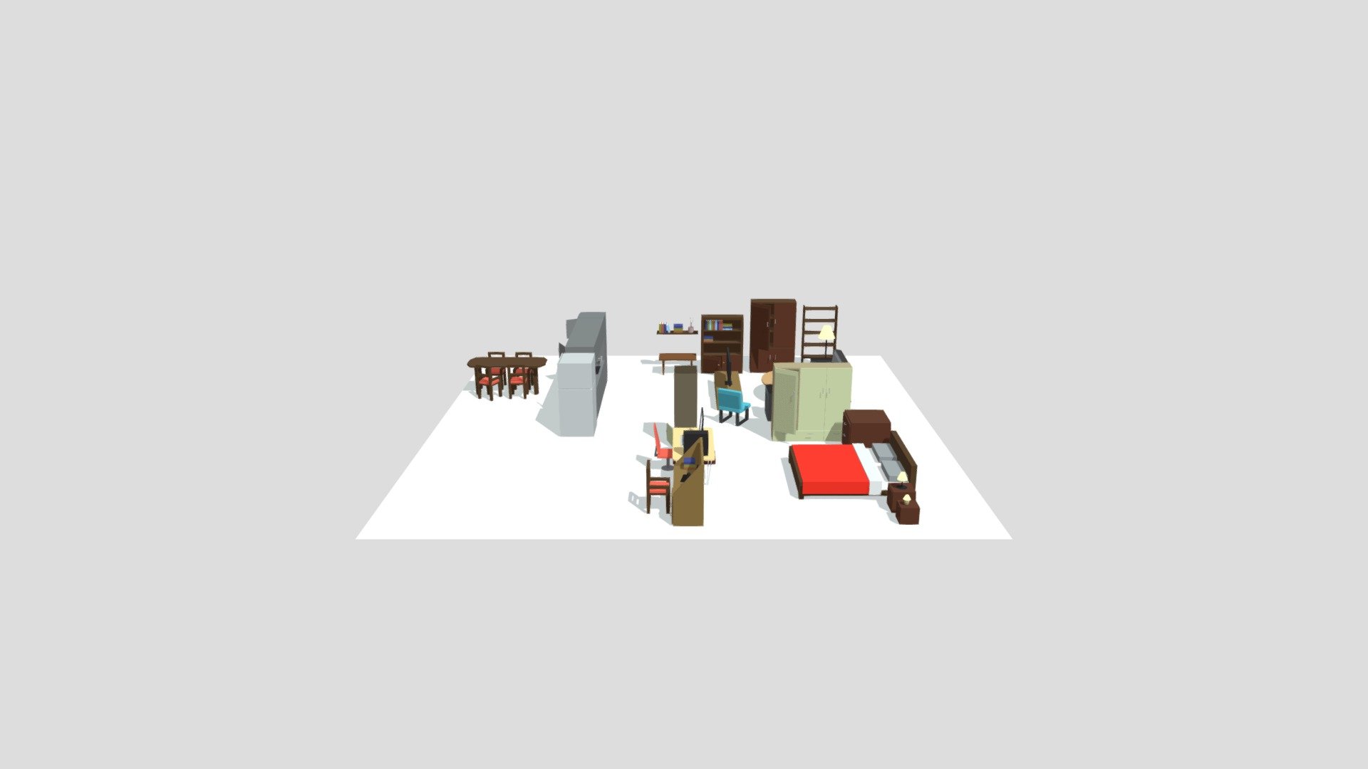Low Poly Modular 3D Furniture Pack - 3D model by BasicCodist [b183a99 ...