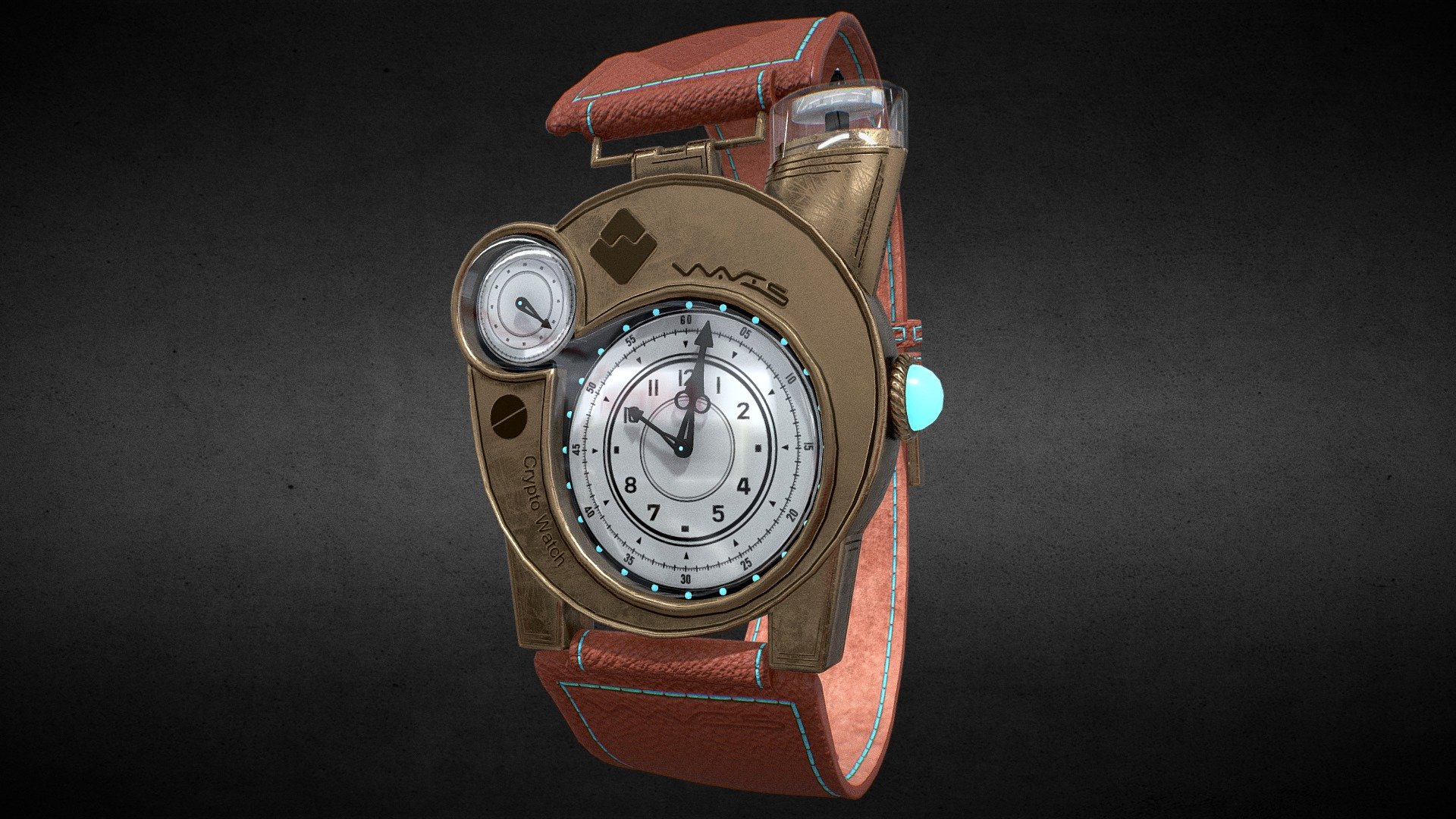 Waves Crypto Coin Watch - Buy Royalty Free 3D model by ar-watches ...