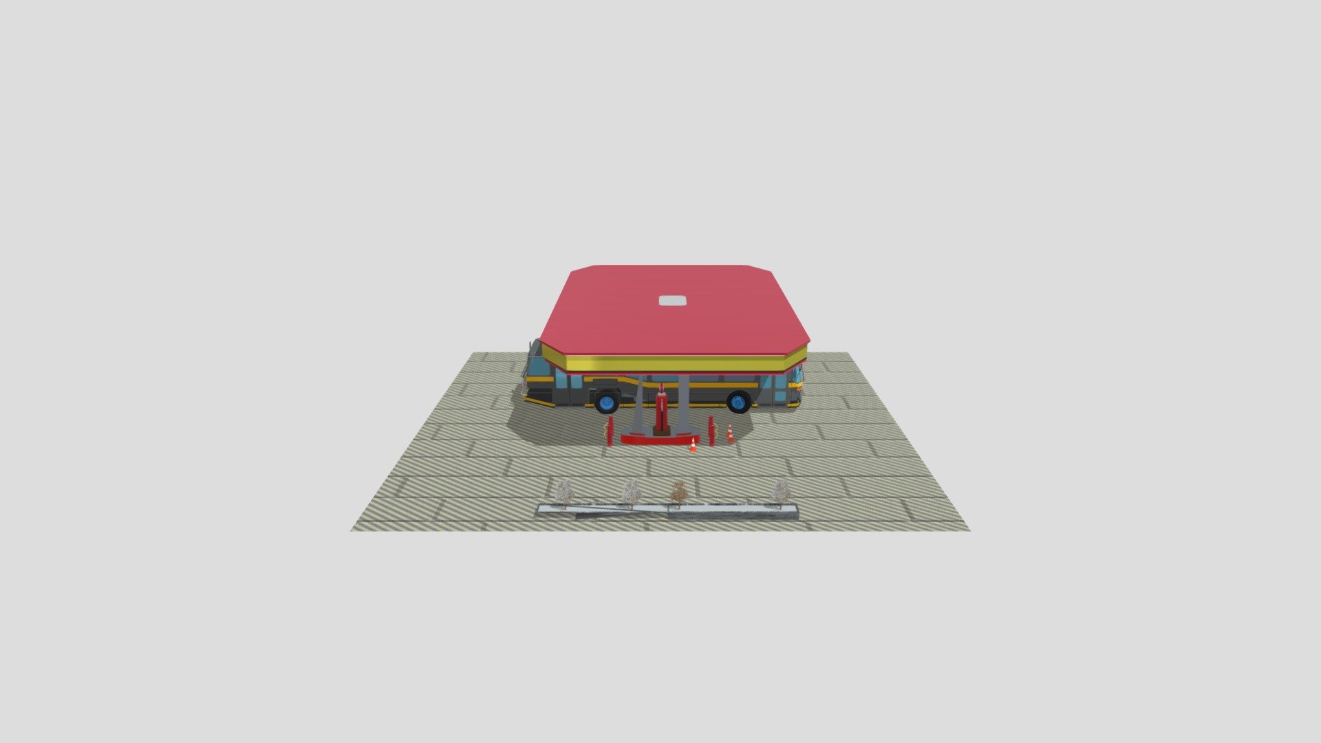petrol PUMP 2 - 3D model by waqar.n [b18634f] - Sketchfab