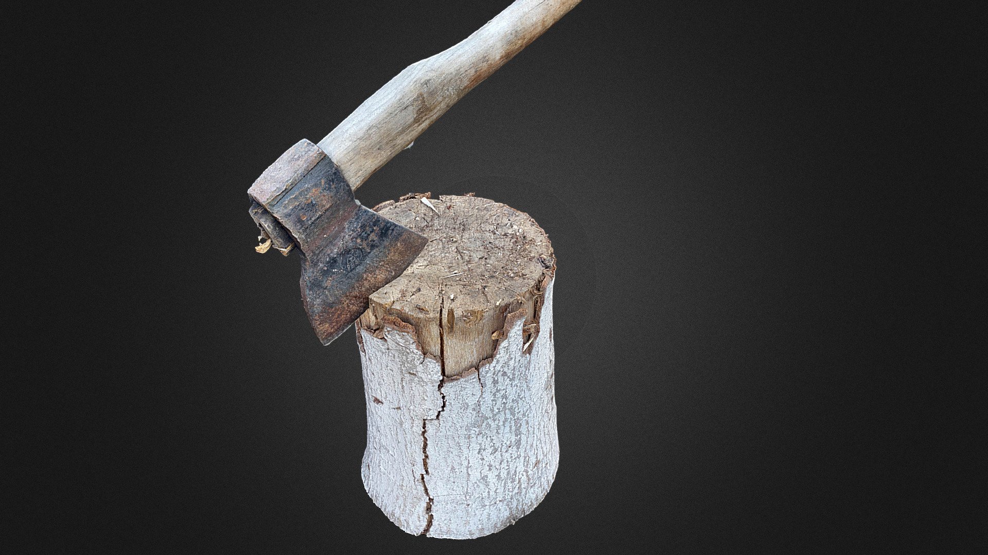 Trunk with Axe (High poly raw) Scan - 3D model by Ostap_Scan [b18fc9c ...