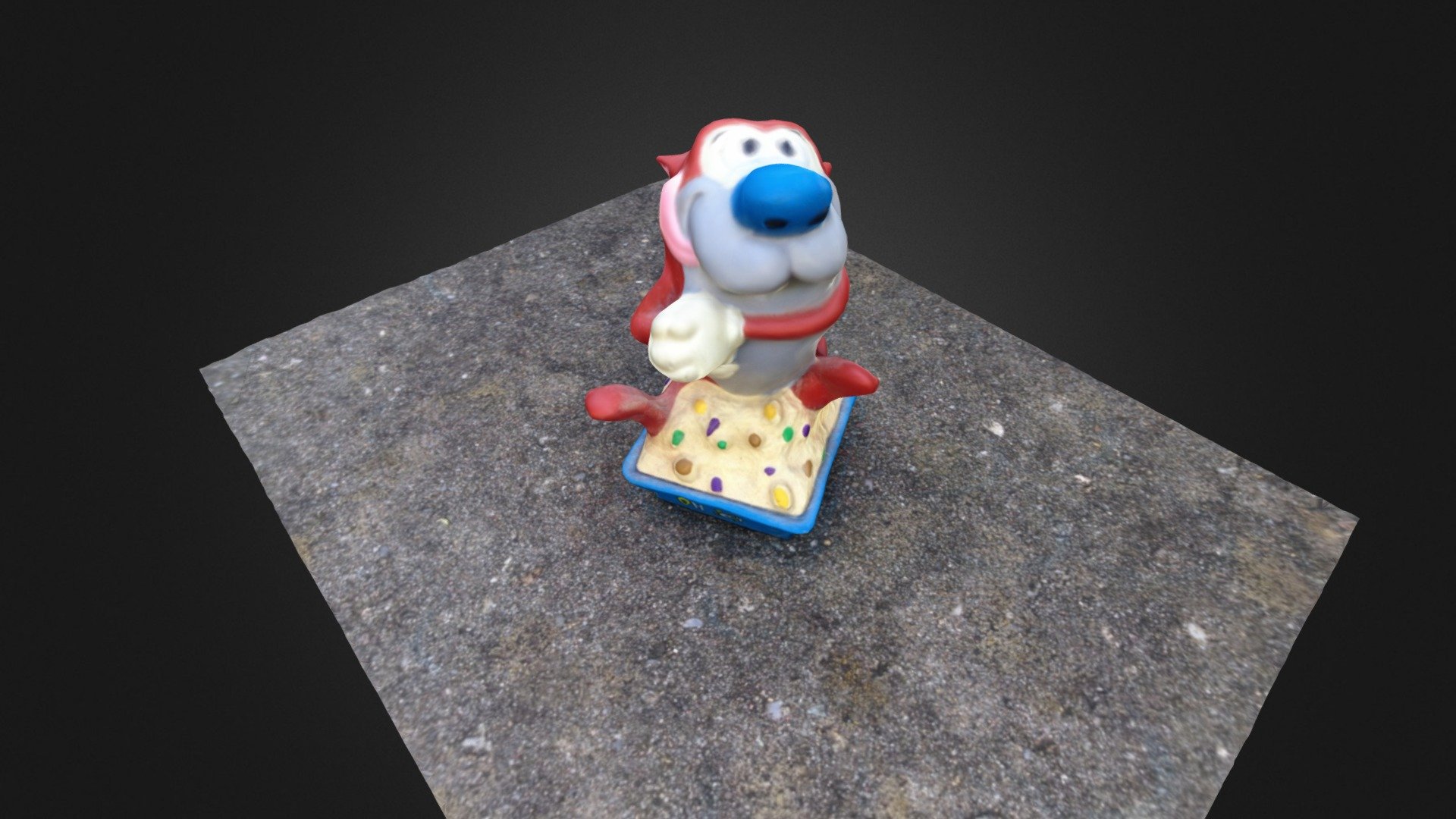 Stimpy in his litterbox #3dst9 - Download Free 3D model by Bart (@bartv ...