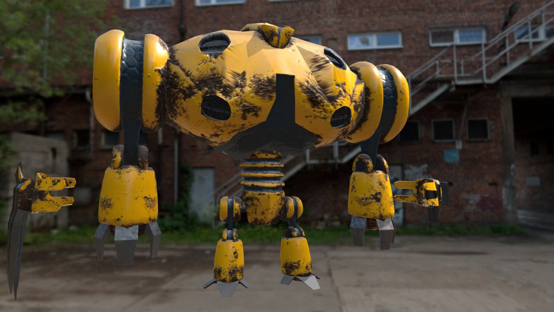 Painted robot 2 - 3D model by ClaytonW. [b192b71] - Sketchfab