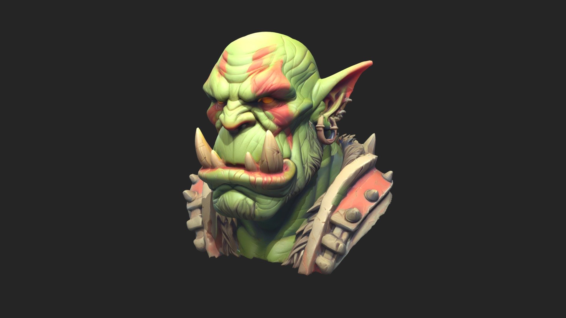 fantasy Orc head bust - 3D model by Ahmed Ragab (@Ahmed_Ragab90 ...