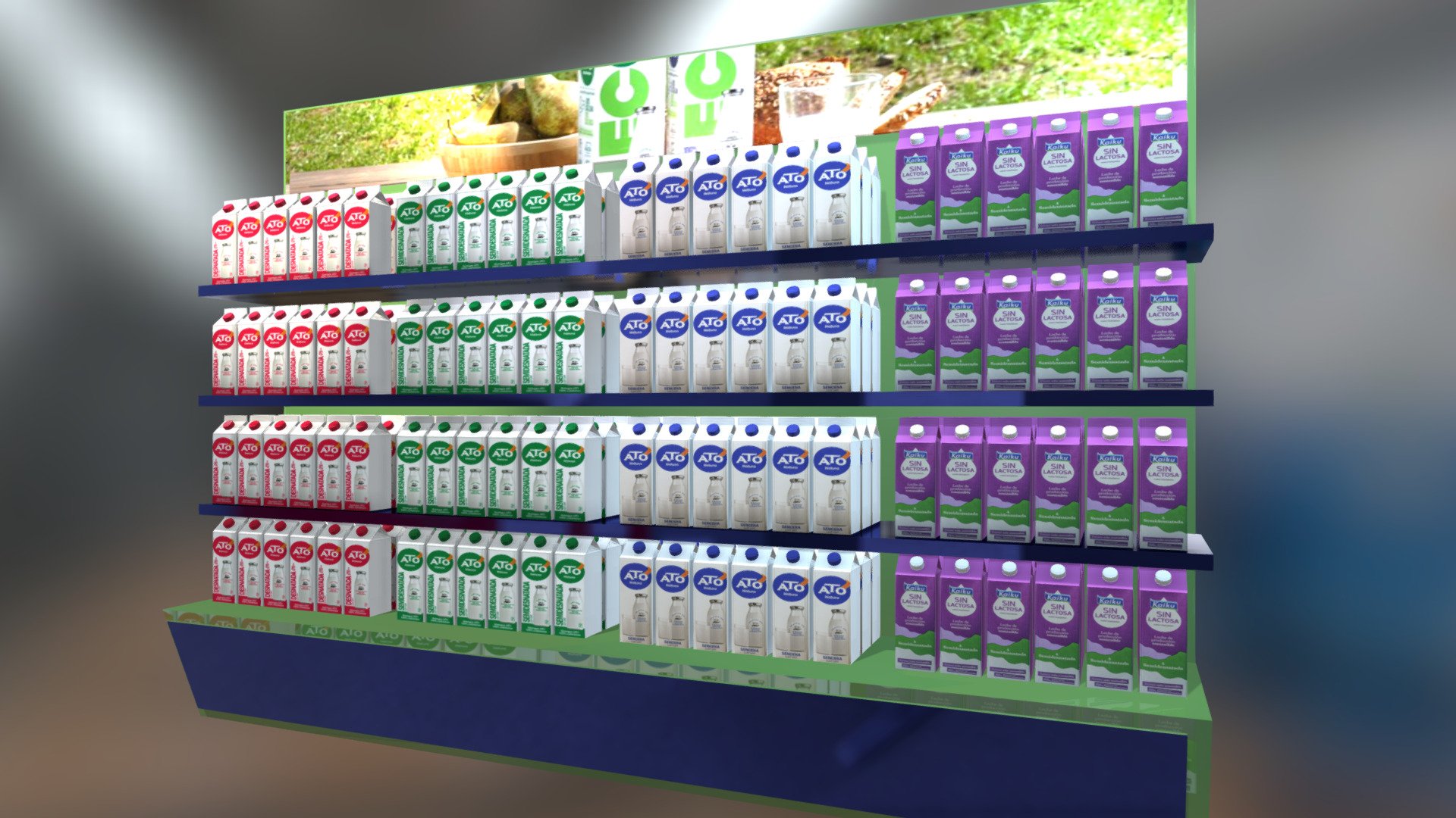 Leche Visual Merchandising display vertical - Download Free 3D model by ...
