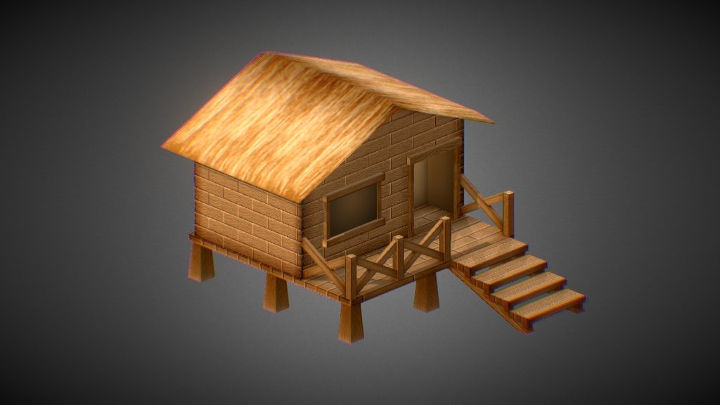 Lowpoly Beach Hut - 3D model by Rodolfo Rubens (@rodolforubens ...