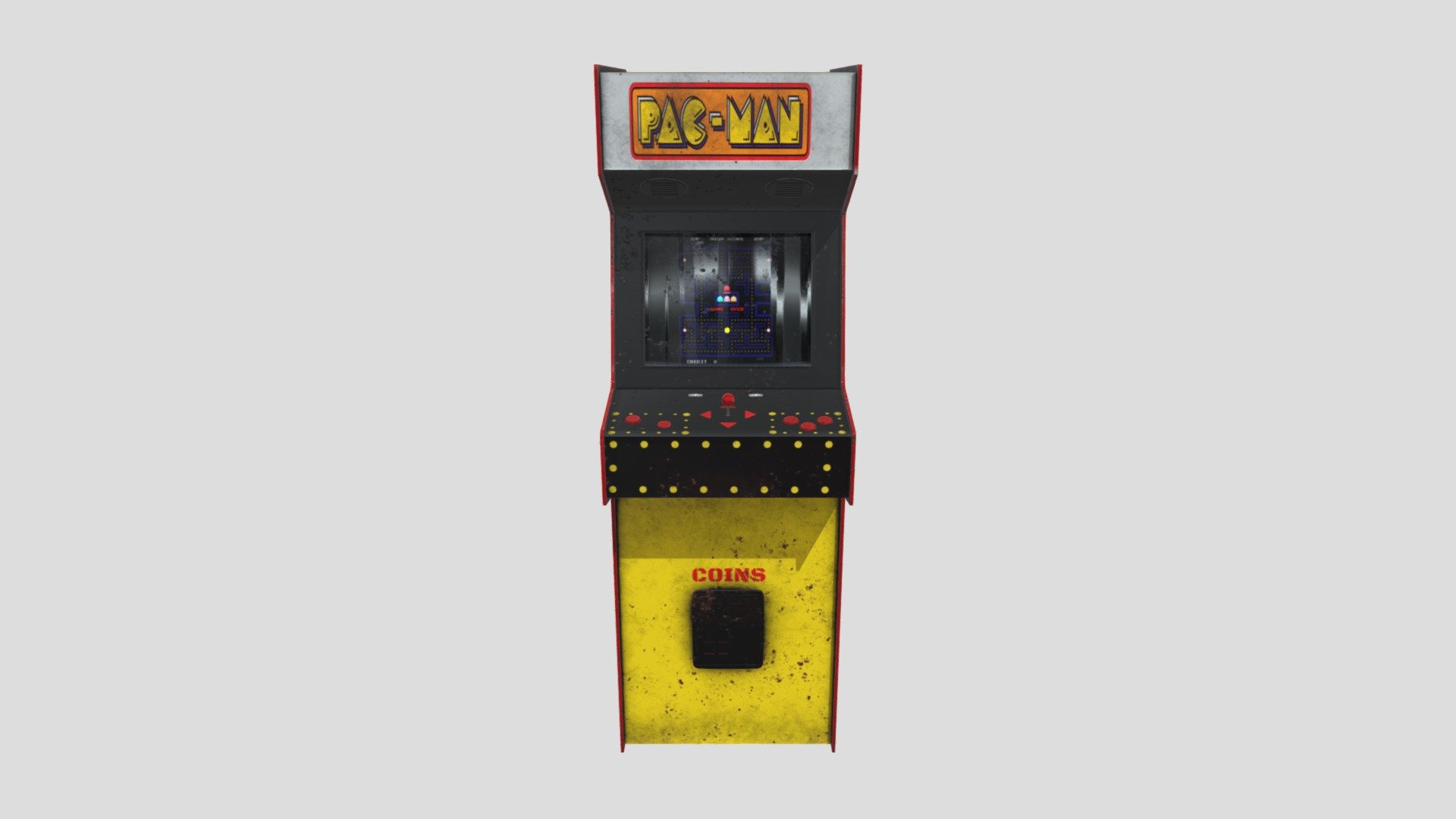 Old arcade machine (game asset) - 3D model by Mario Paradiso ...