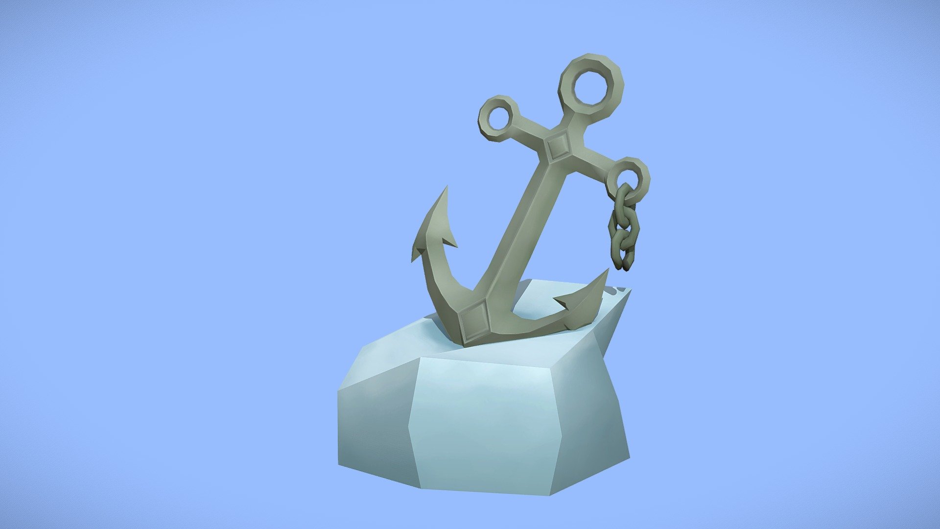 Anchor in an ice floe low-poly - Download Free 3D model by V.Wios ...