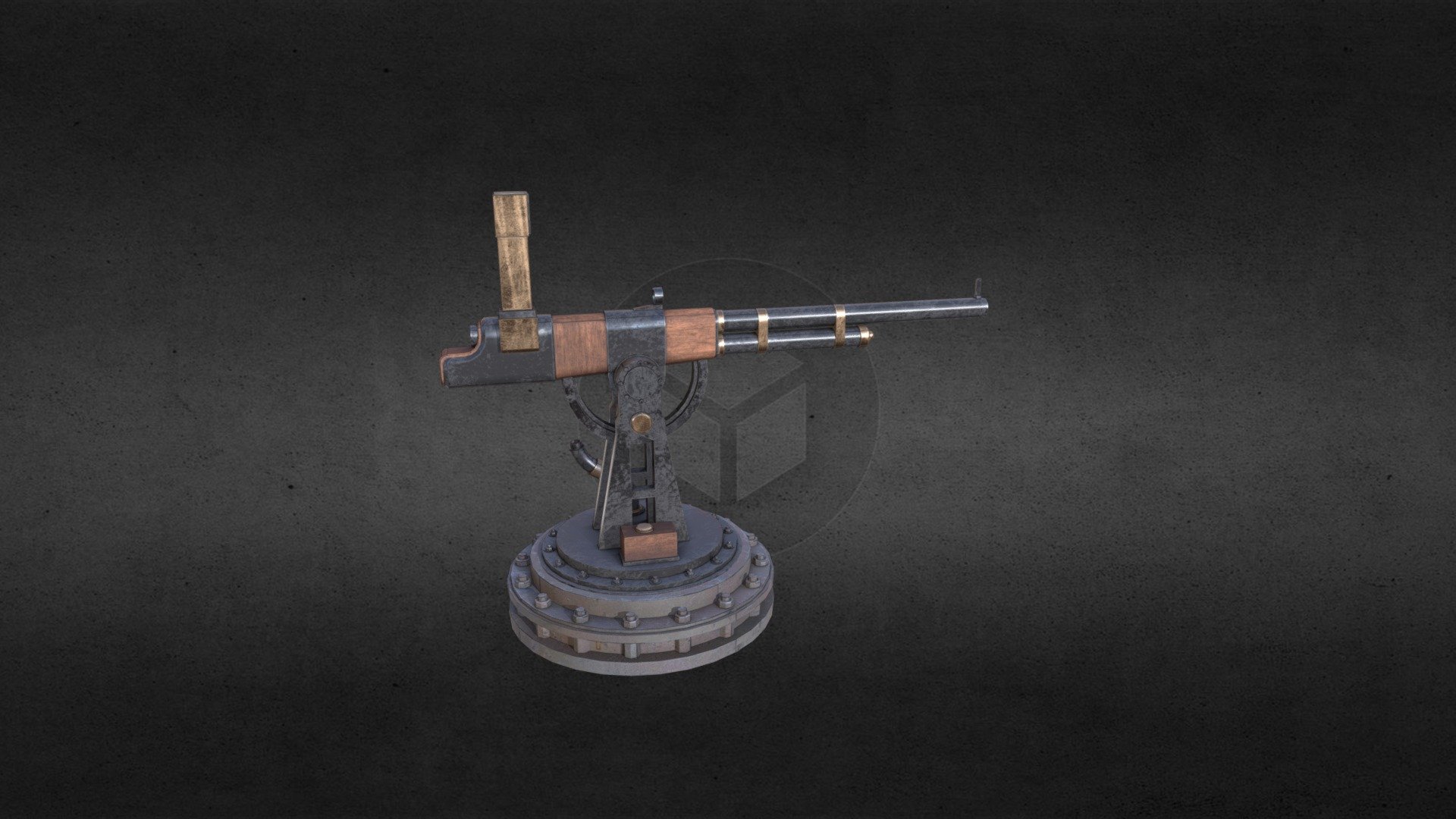 Dieselpunk Tower Defense Repeating Turret - 3D model by Daniel Burke ...